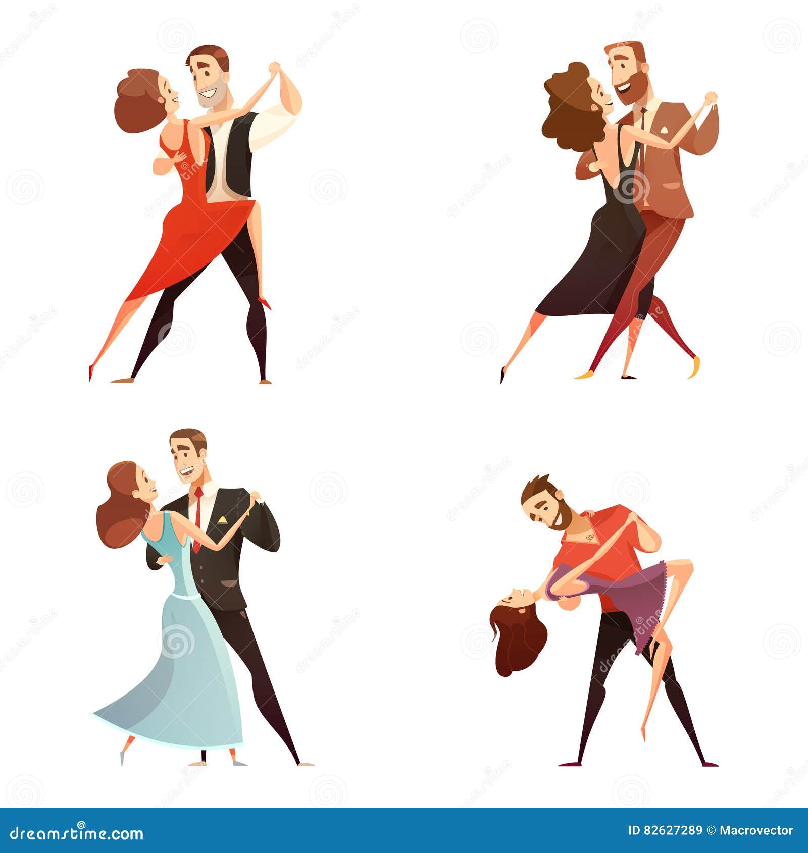 Dance Pair Retro Cartoon Set Stock Vector - Illustration of music, lady ... Dance Pair Retro Cartoon Set Stock Vector - Illustration of music, lady ...