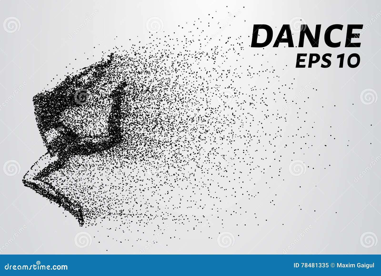 Dance of the Particles. Girl Dancing in Jump. a Dancer Performs ...