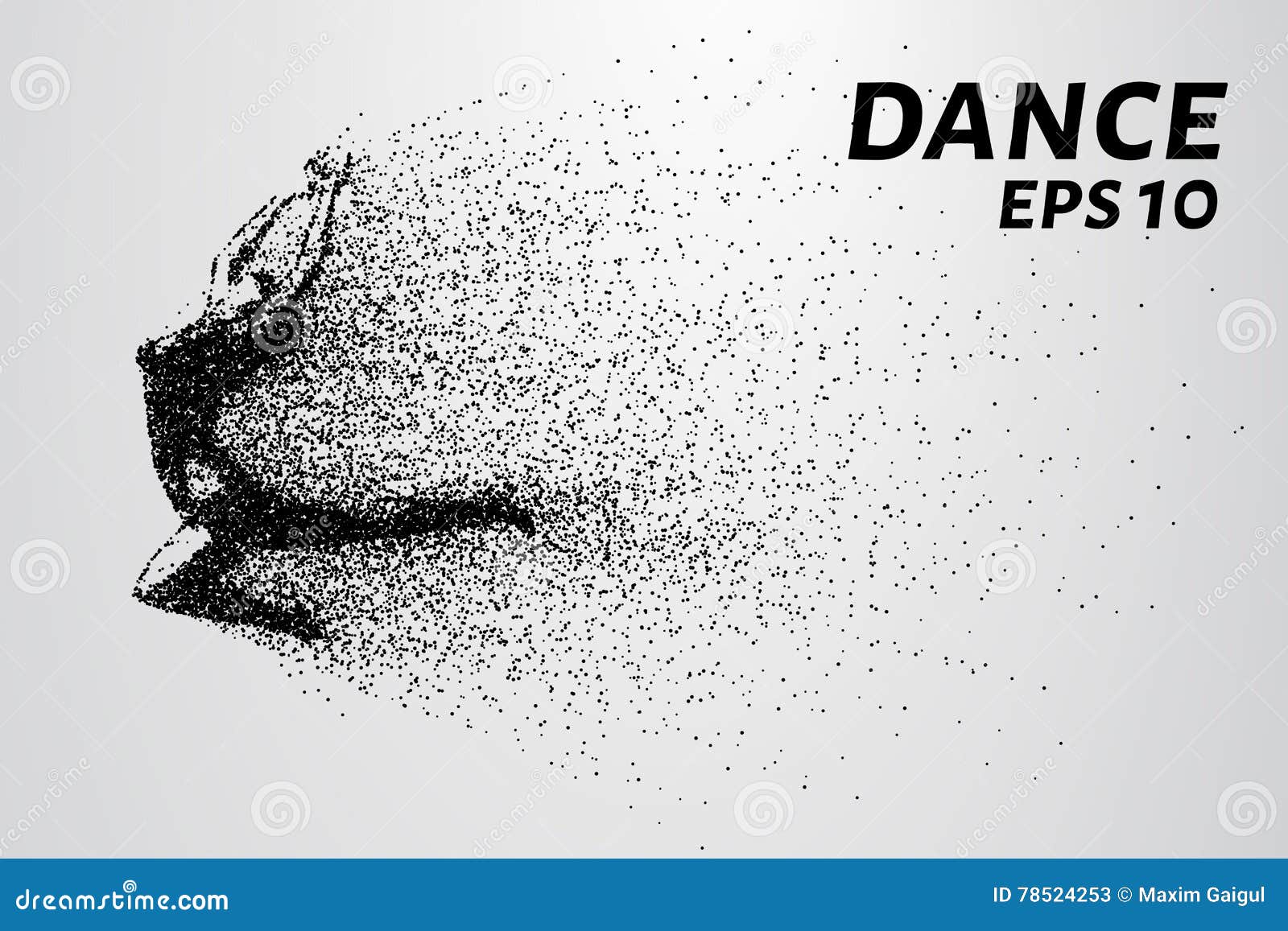 Dance of the Particles. Girl Dancing in Jump. a Dancer Performs ...