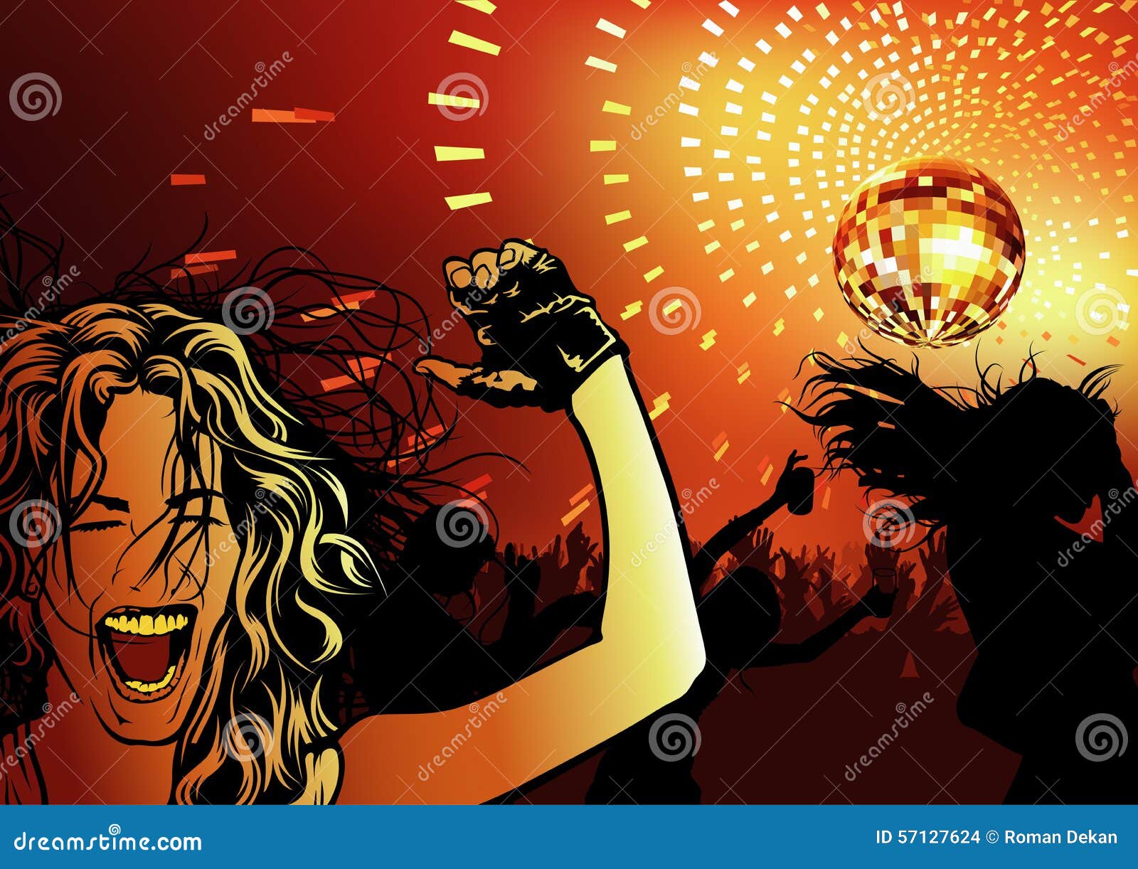 Dance after Party stock vector. Illustration of life - 57127624