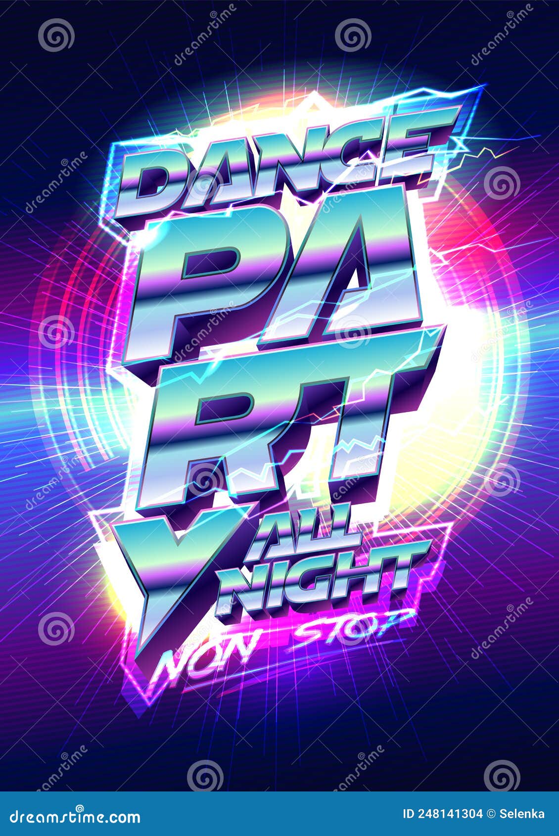 Dance Party Flyer, Web Banner or Poster Design Template Stock Vector ...