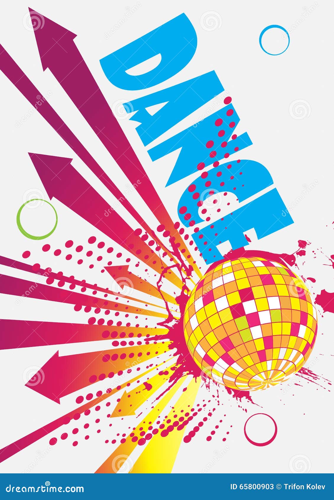 Dance Party Poster with Arrows Stock Vector - Illustration of piano ...