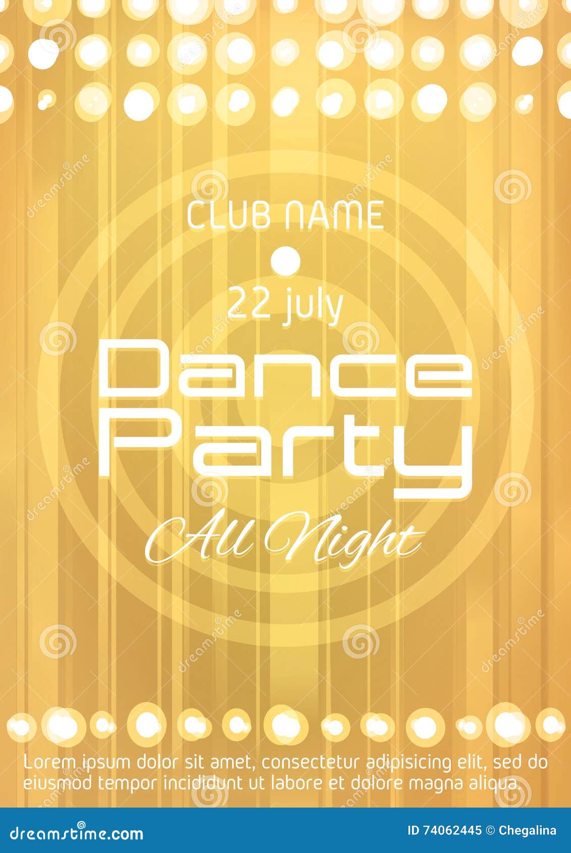 Dance Party Poster with Place for Text. Stock Vector - Illustration of ...