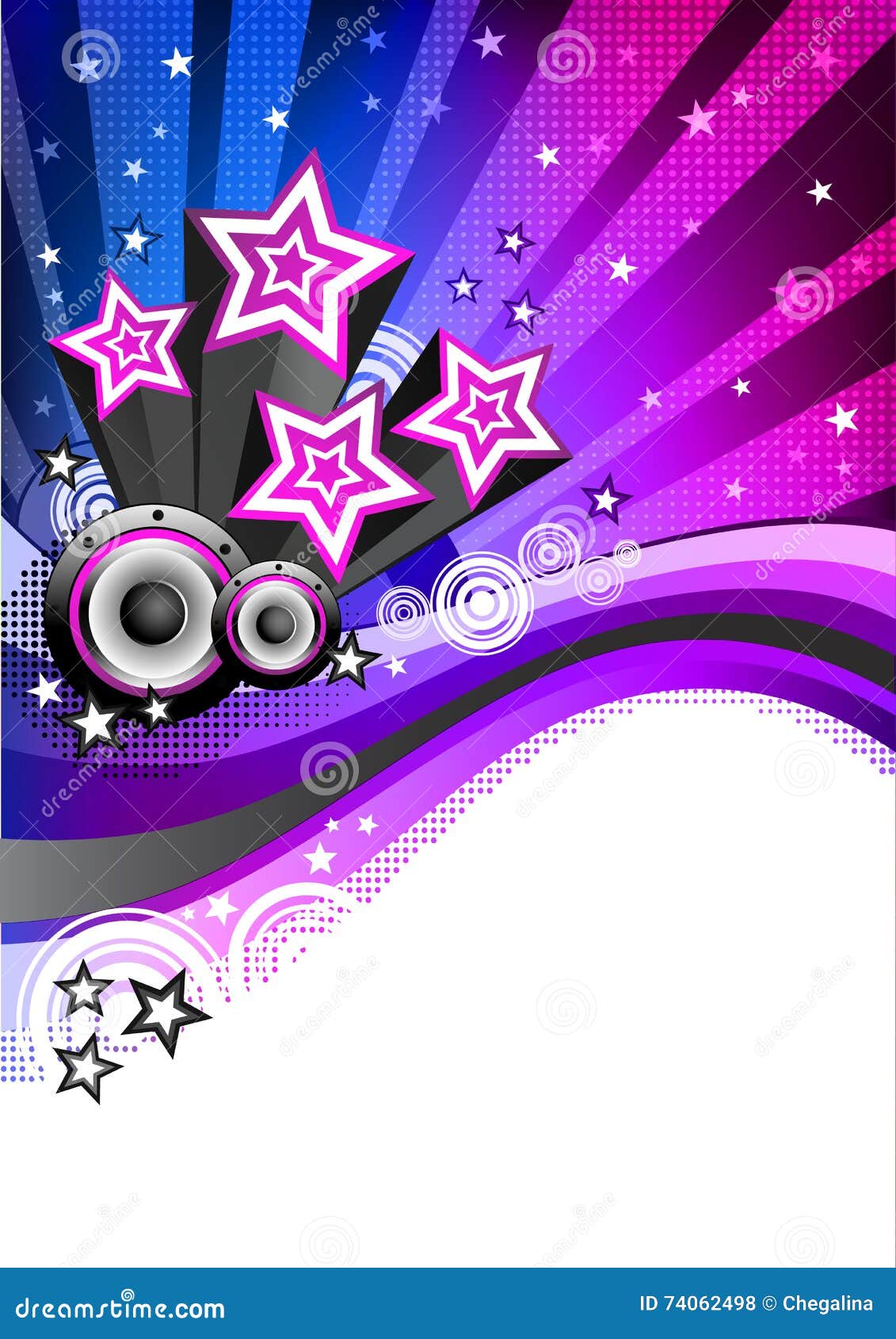 Dance Party Poster with Place for Text. Stock Vector - Illustration of ...