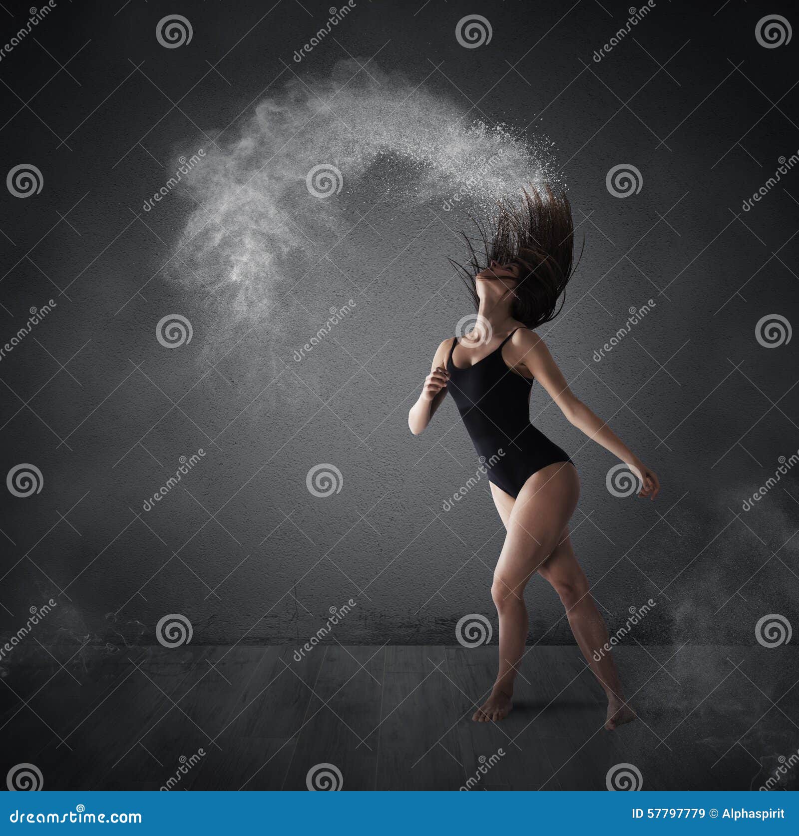 Dance with powder stock image. Image of artist, ballet - 57797779