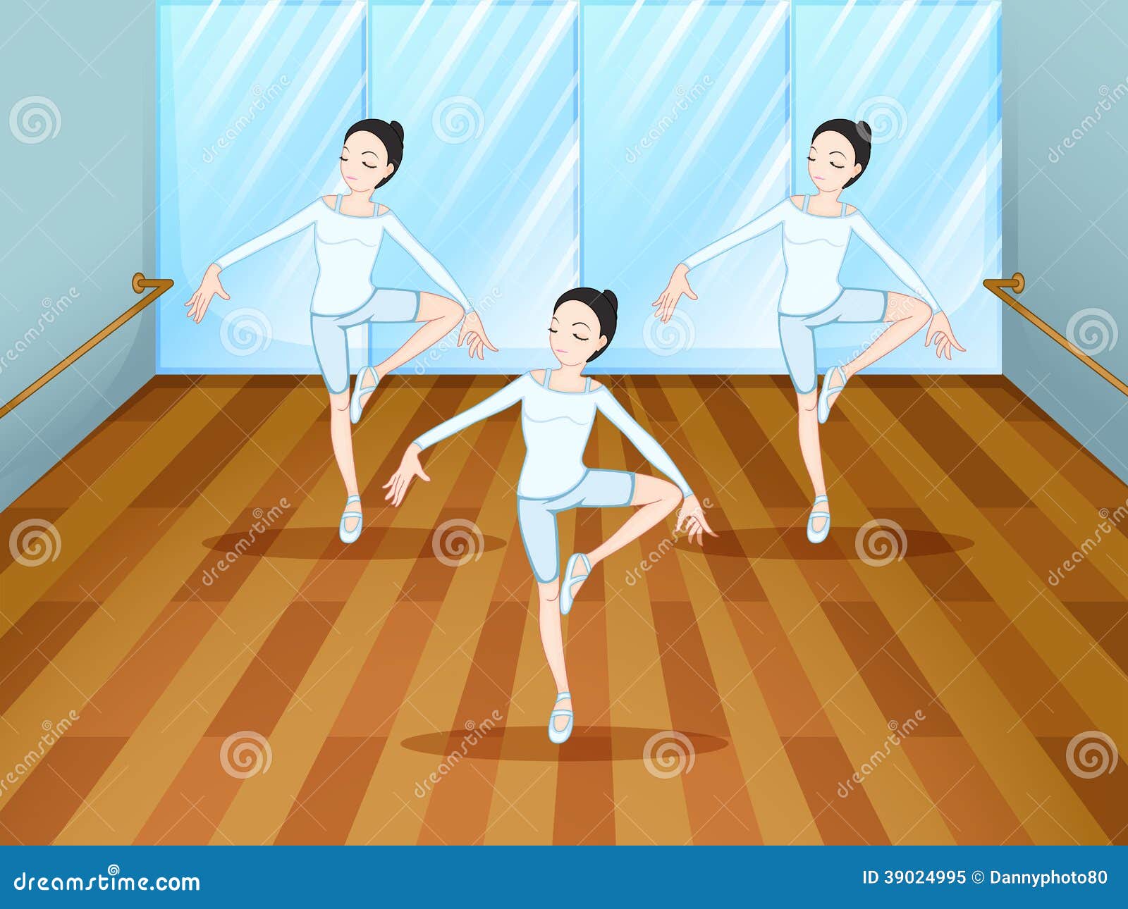 A Dance Rehearsal Inside the Studio Stock Vector - Illustration of ...