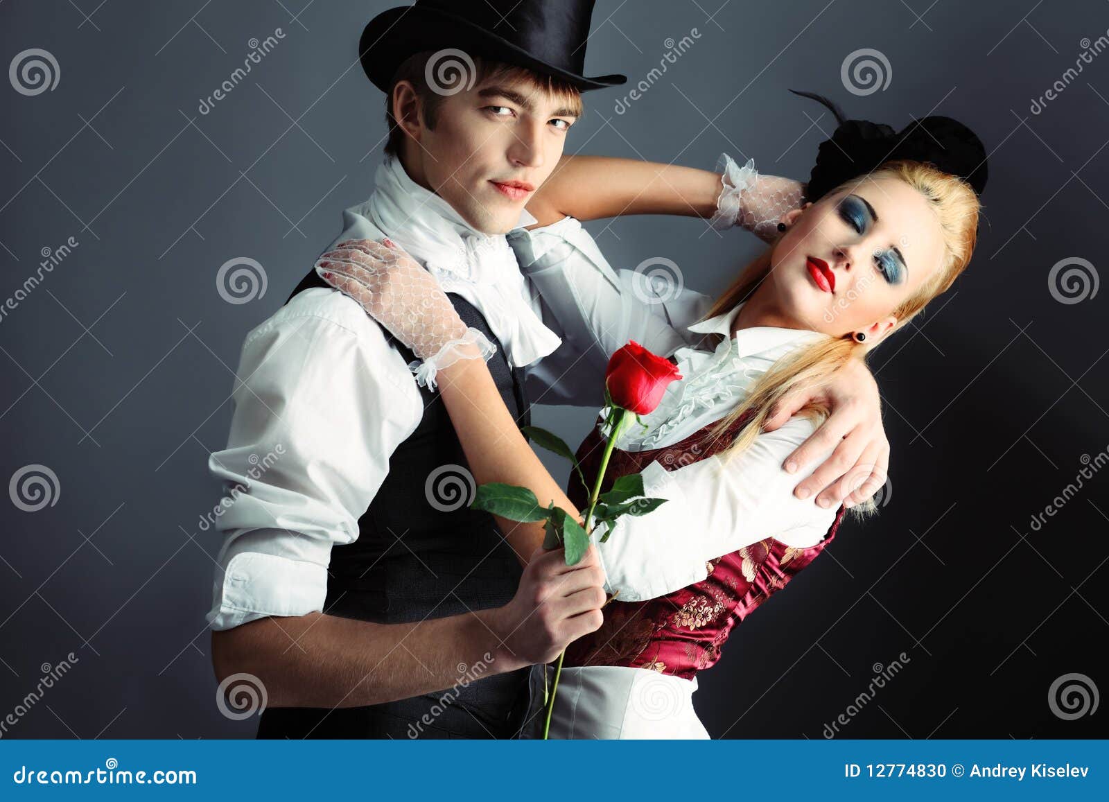 Dance with a rose stock photo. Image of couple, europe - 12774830