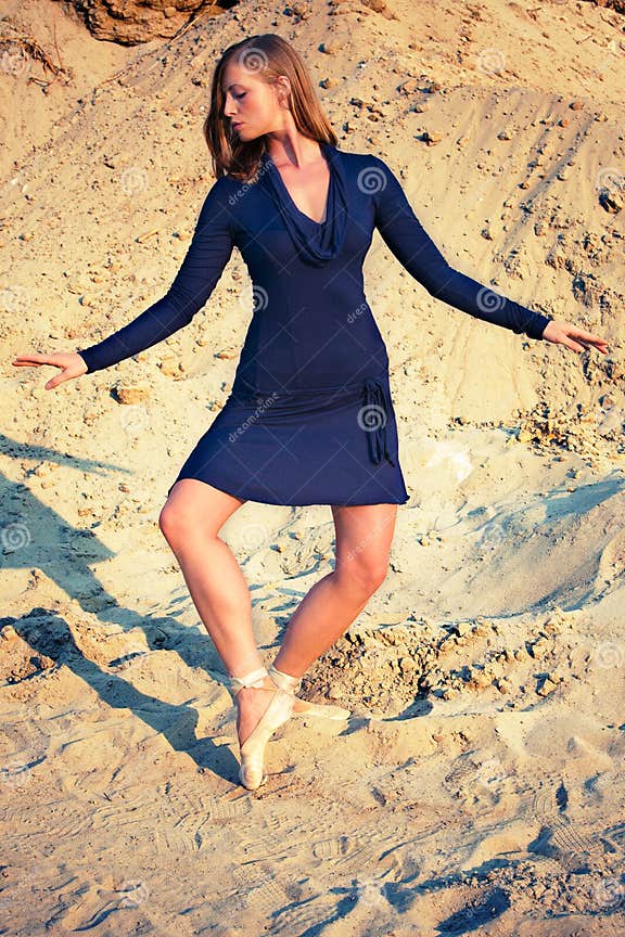 Dance in sand stock photo. Image of adult, desert, ballerina - 21360158