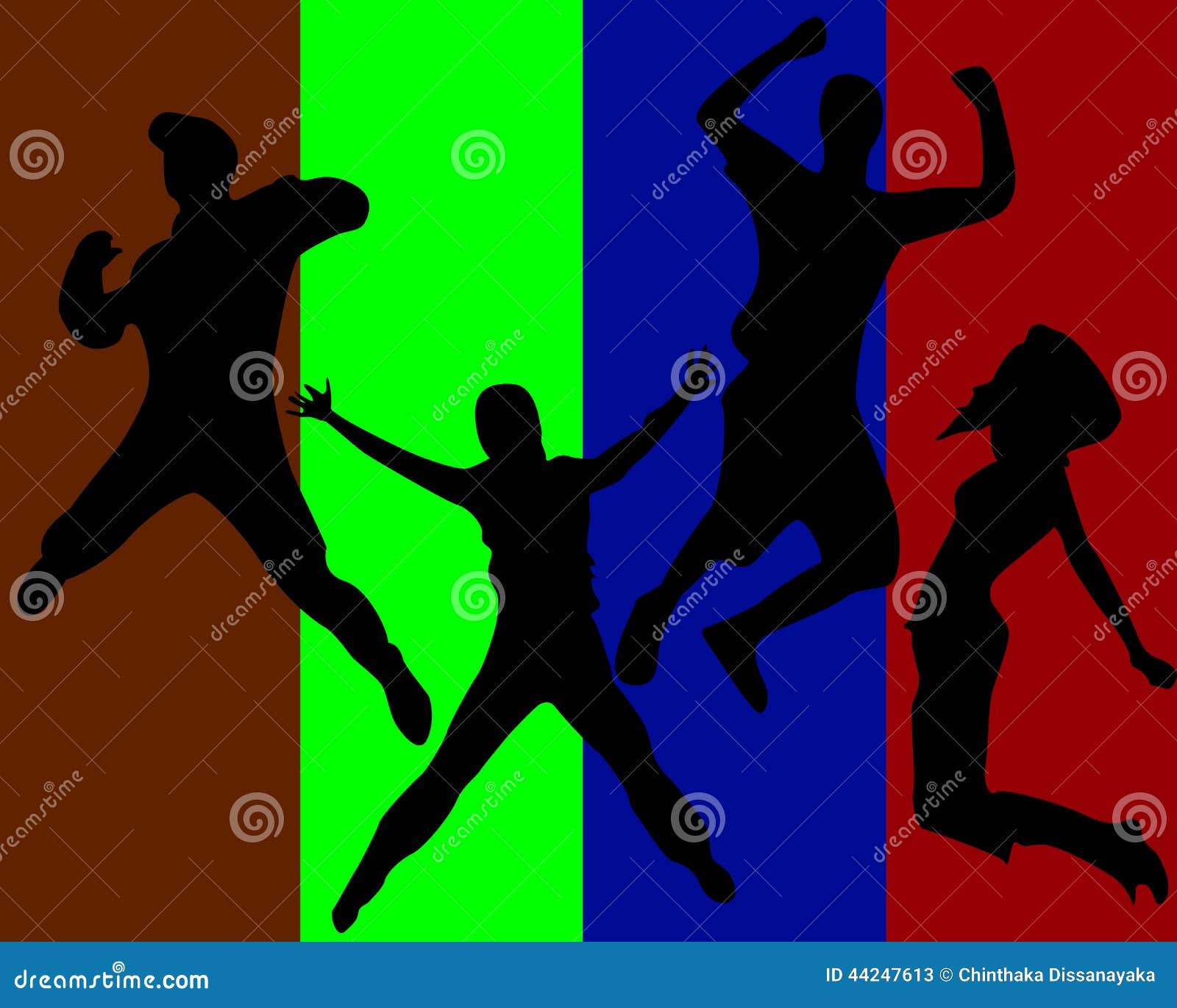 Dance shadows stock illustration. Illustration of style - 44247613