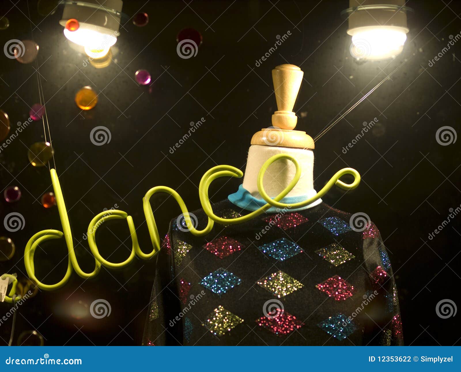 Dance Sign stock photo. Image of colorful, evening, lights - 12353622