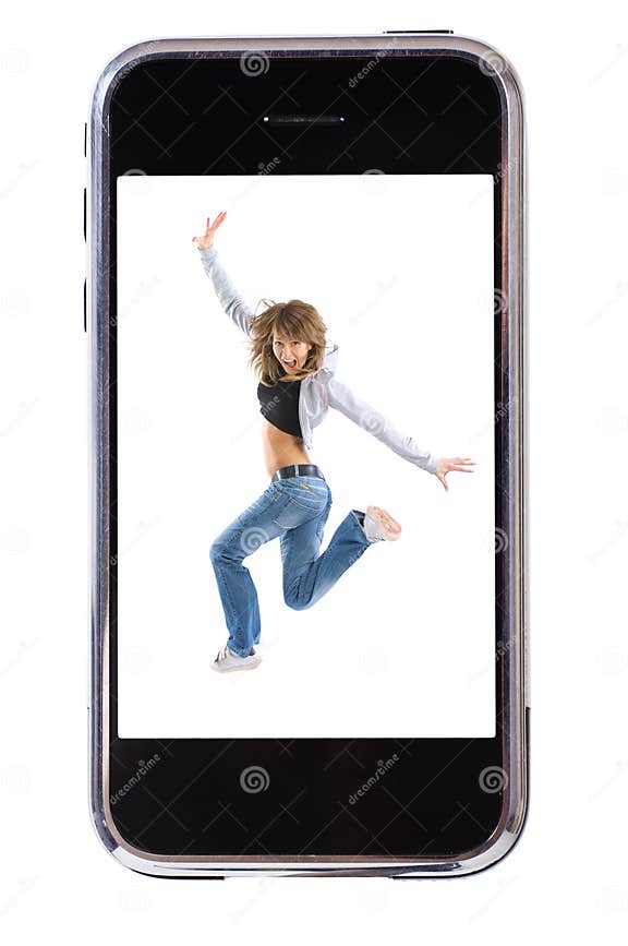 Dance smartphone stock photo. Image of black, dance, business - 6881012