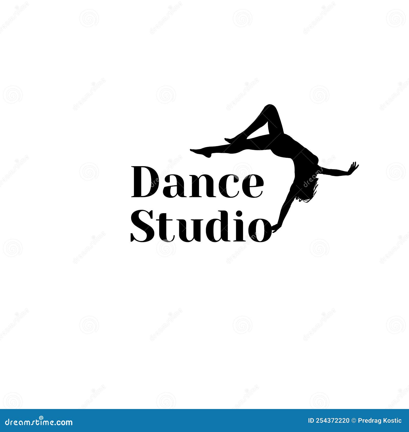 Dance studio logo stock illustration. Illustration of icon - 254372220
