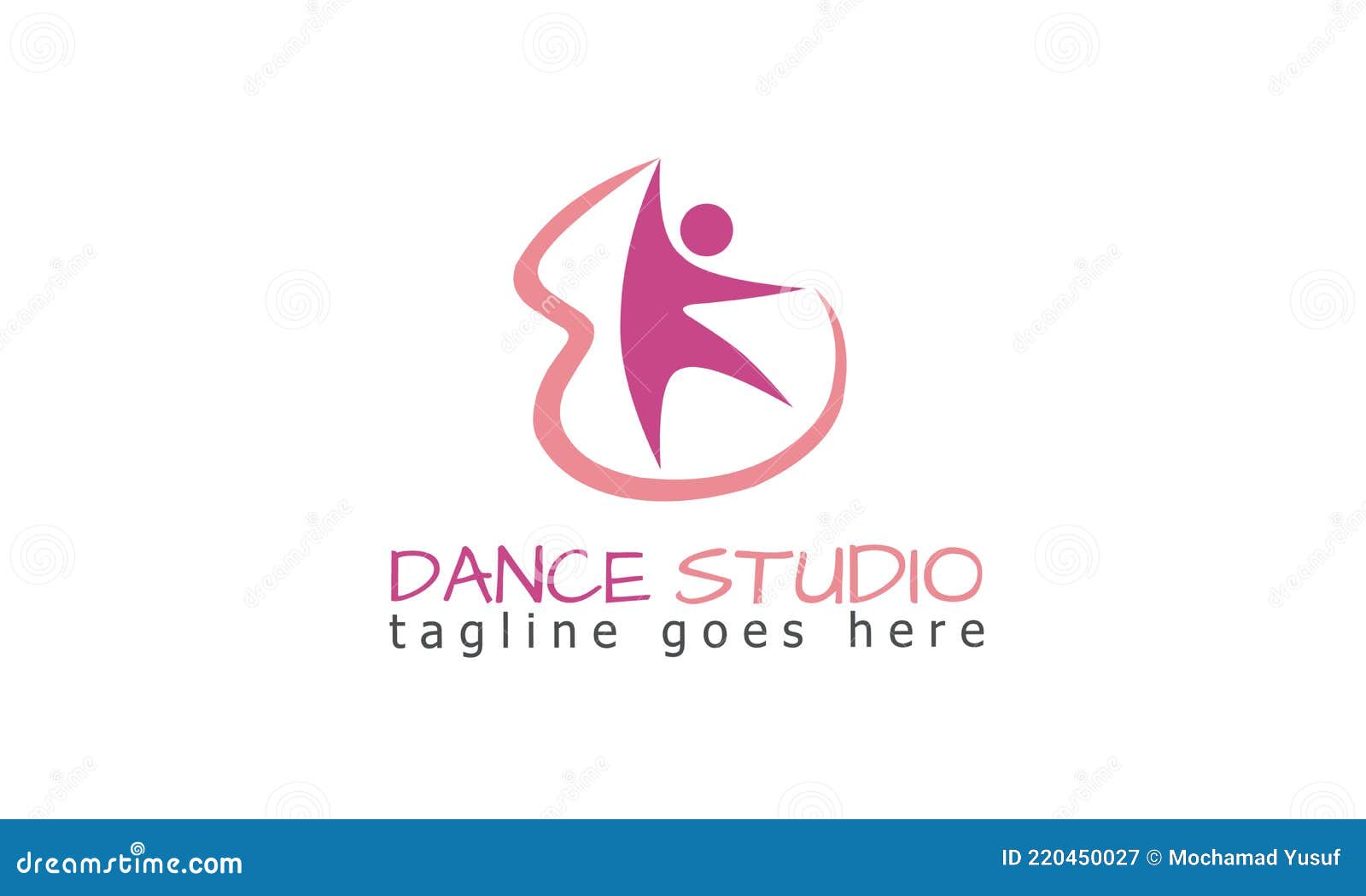 Abstract Dance Studio Logo Design Vector Stock Vector - Illustration of ...
