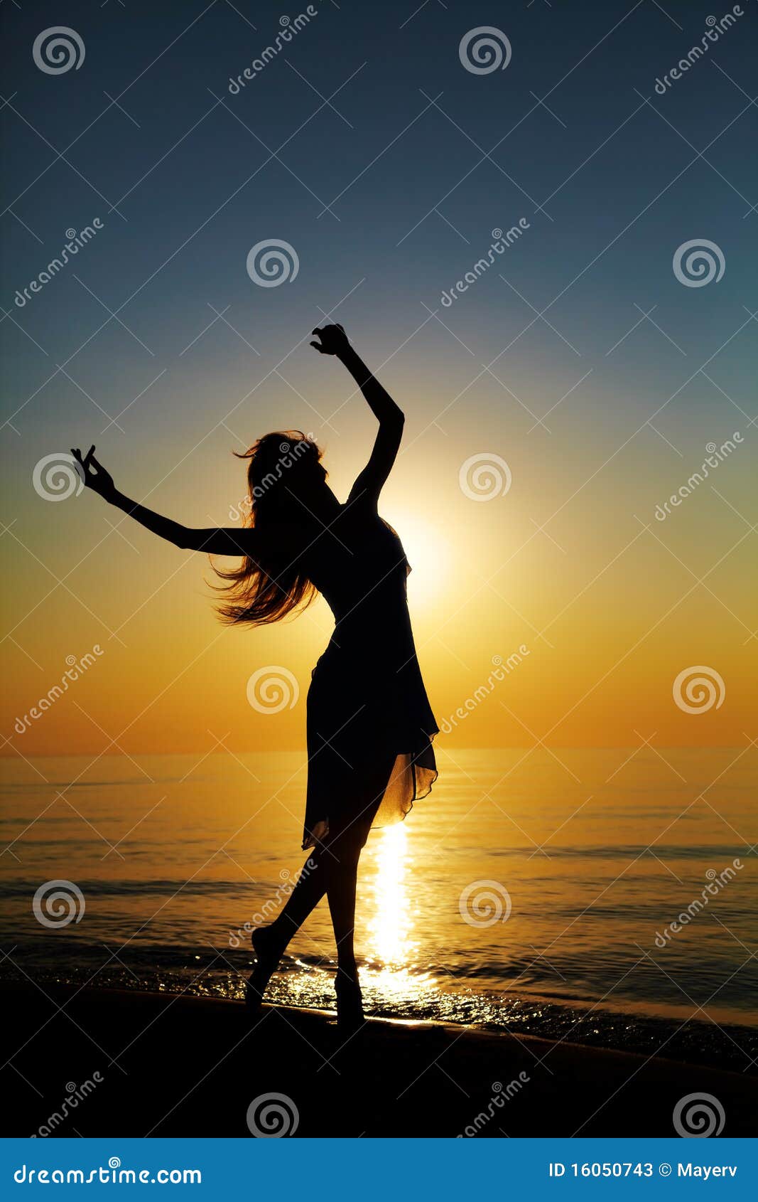 Dance at Sunset stock image. Image of happiness, body - 16050743