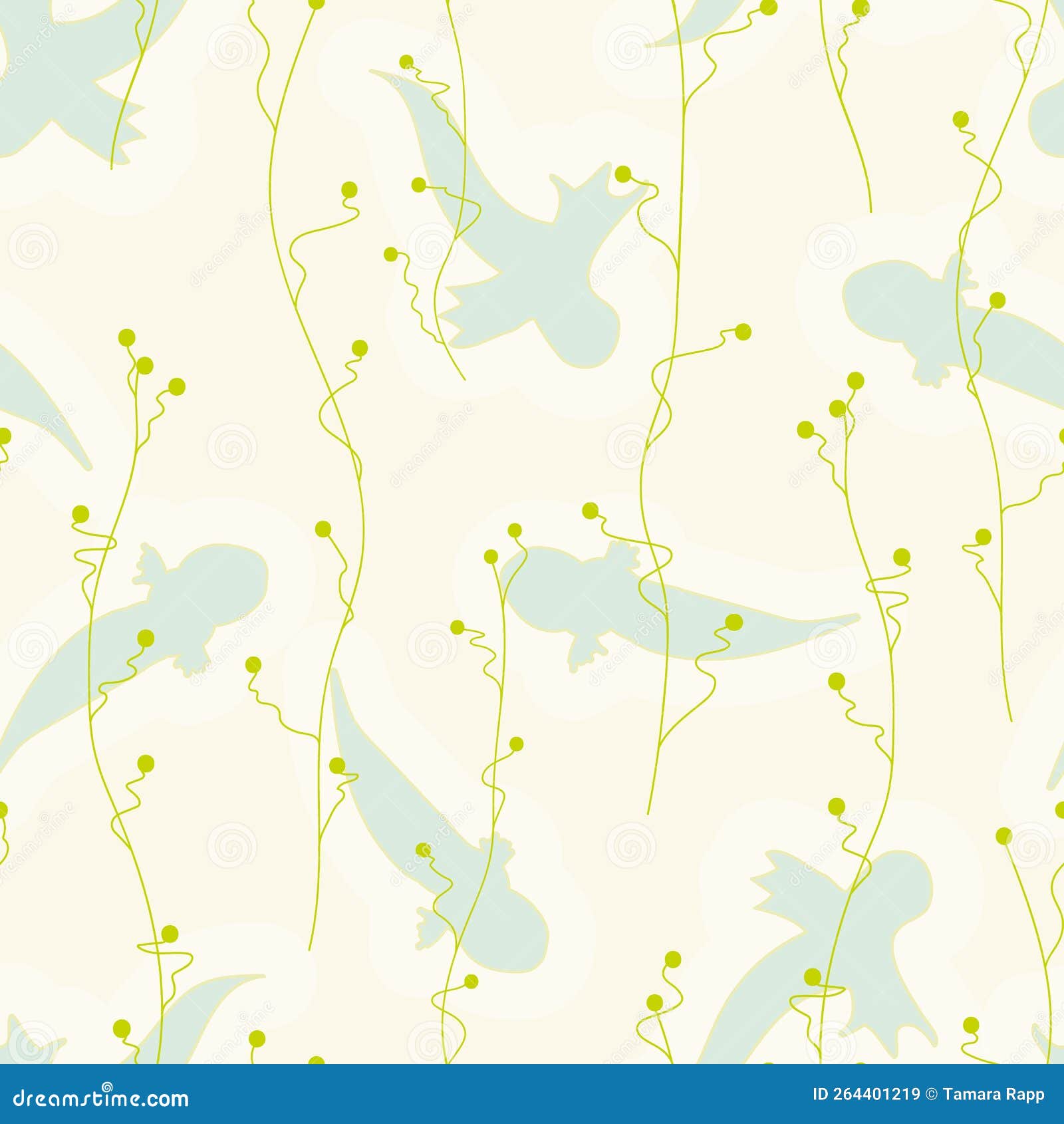 Vector Ivory Cute Hand Drawing Look Floral Seamless Pattern Background ...