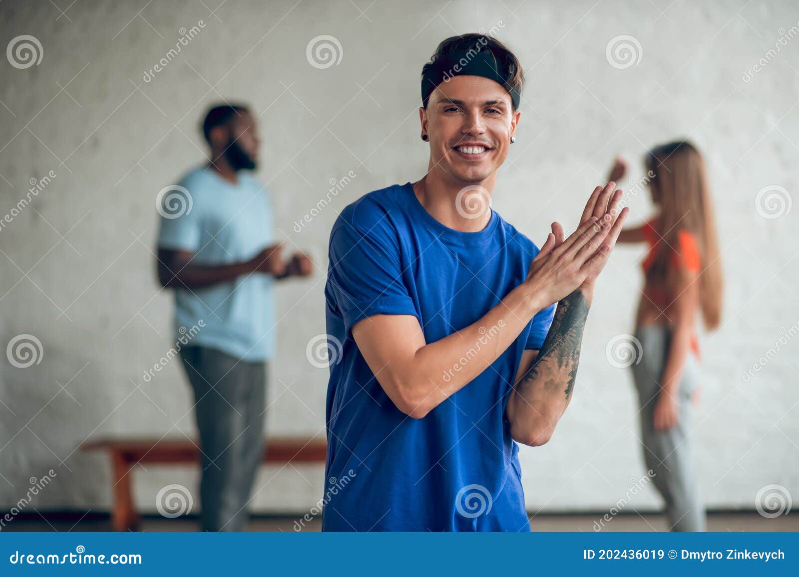 Man Clapping His Hands while Teaching Dancing Stock Image - Image of ...