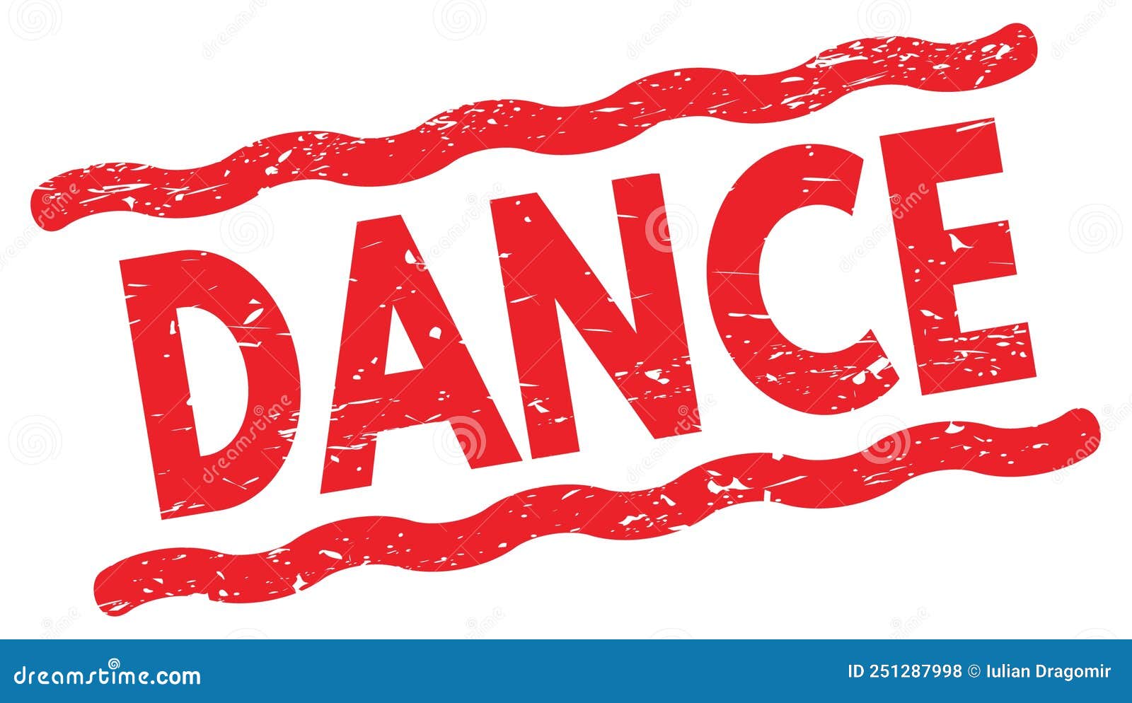 DANCE Text on Red Lines Stamp Sign Stock Illustration - Illustration of ...