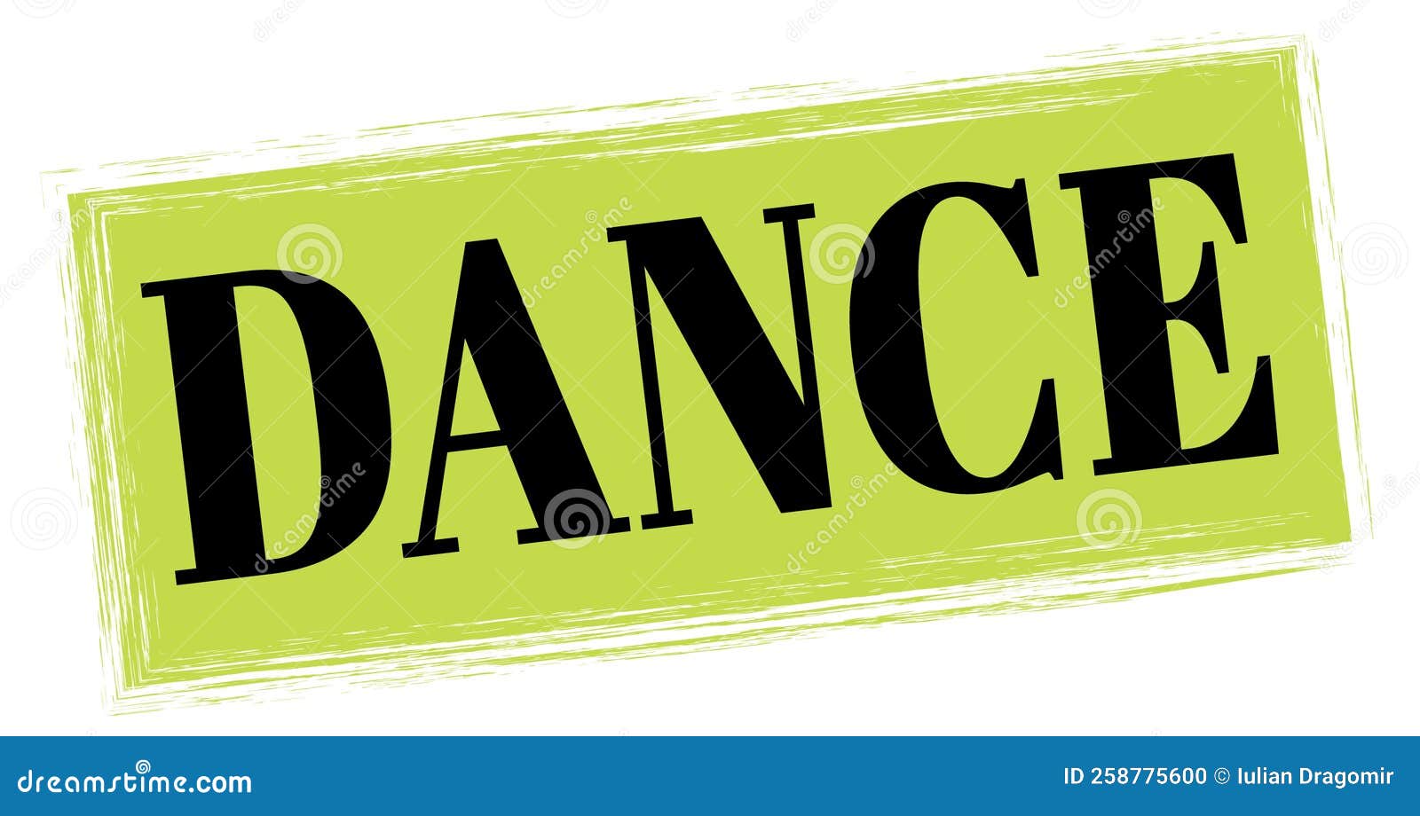 DANCE Text Written on Green-black Stamp Sign Stock Illustration ...