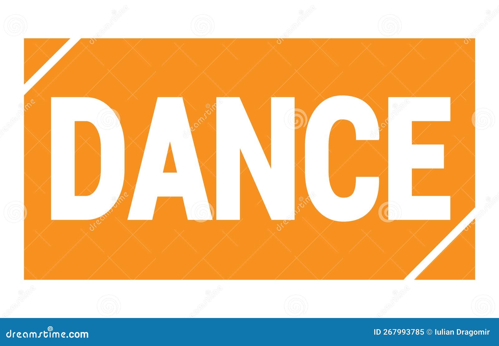 DANCE Text Written on Orange Stamp Sign Stock Illustration ...