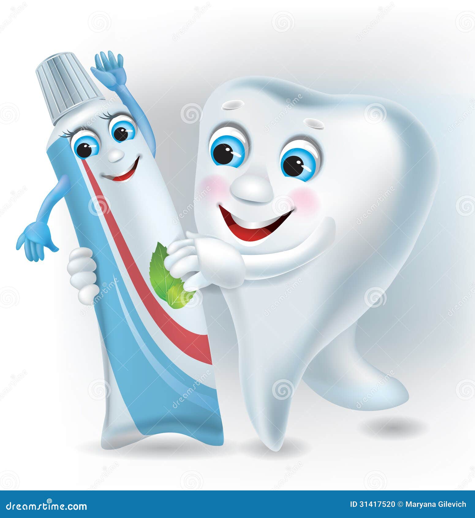 Tooth With Toothpaste Stock Photo | CartoonDealer.com #31080024