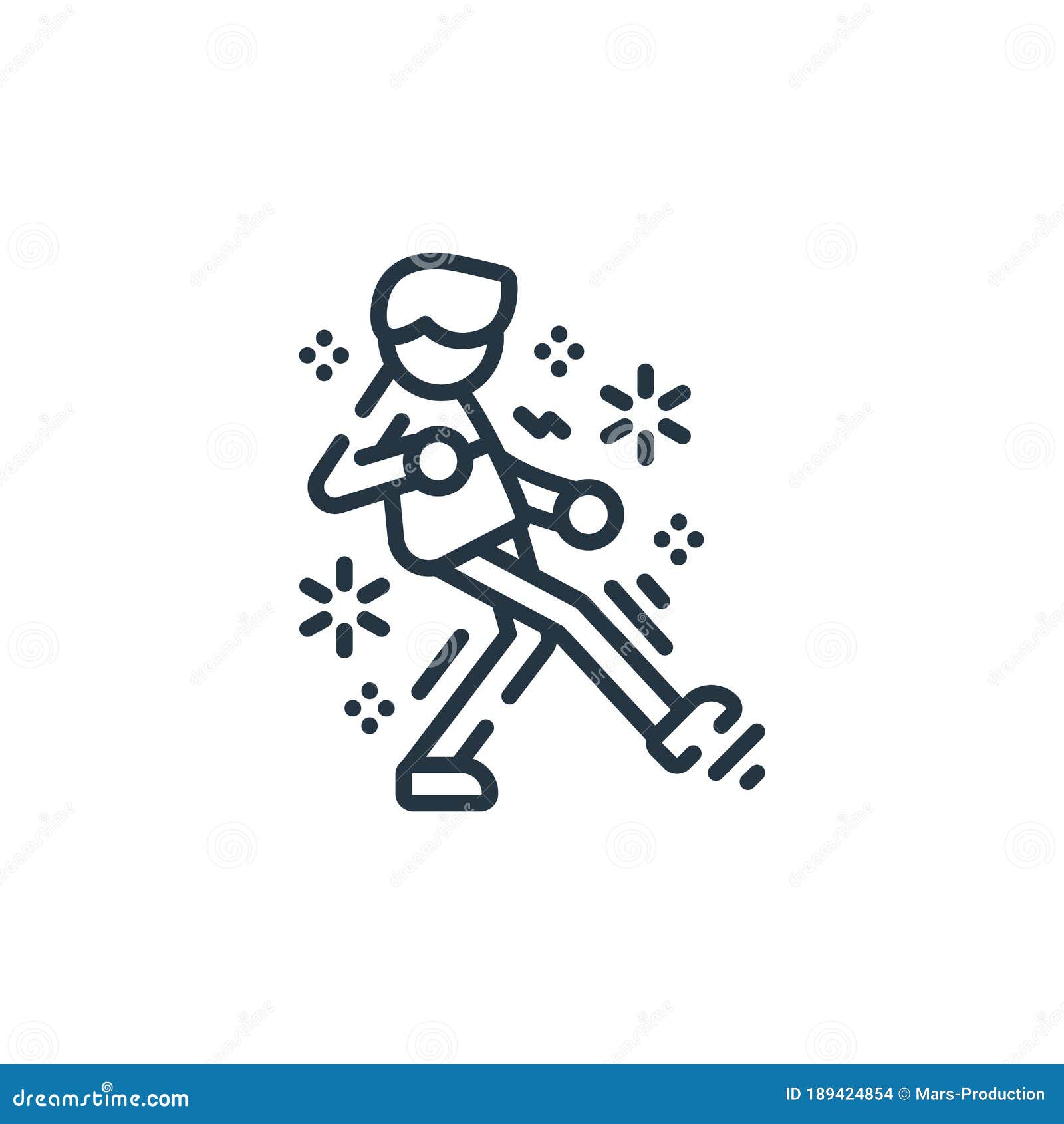 Dance Vector Icon Isolated on White Background. Outline, Thin Line ...