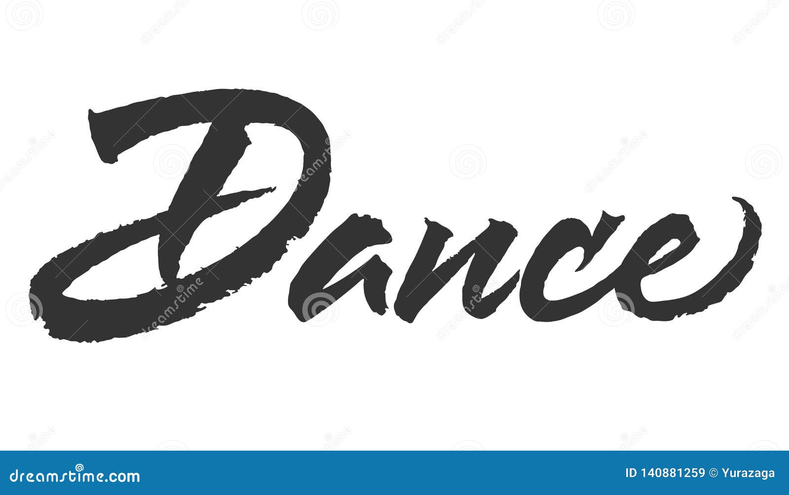 Dance vector lettering stock vector. Illustration of label - 140881259