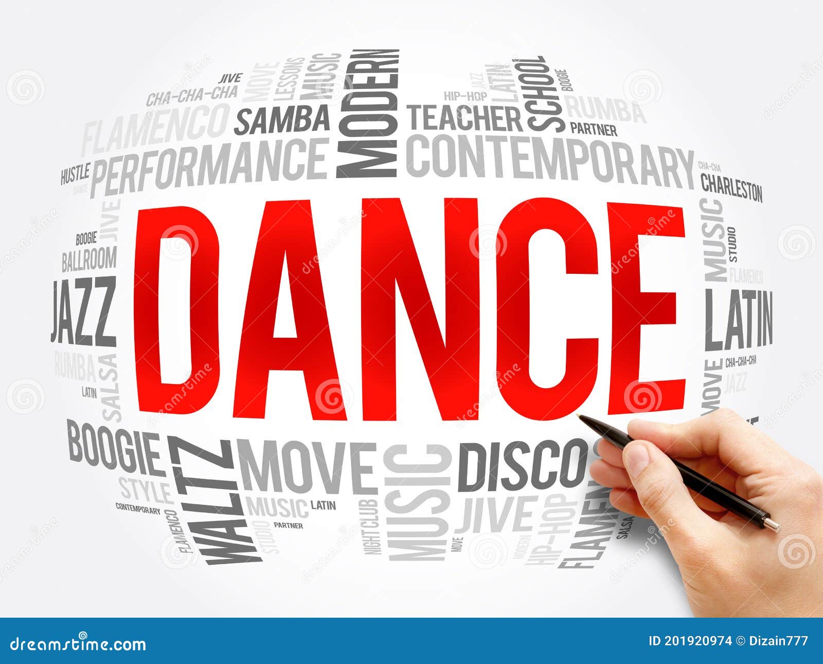 Dance Word Cloud Collage, Concept Background Stock Photo - Image of ...