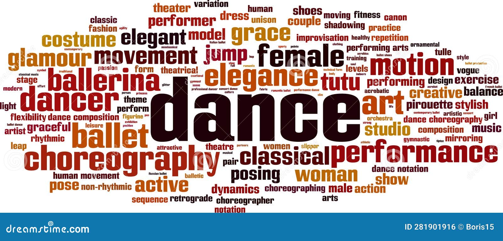 Dance word cloud stock vector. Illustration of choreography - 281901916