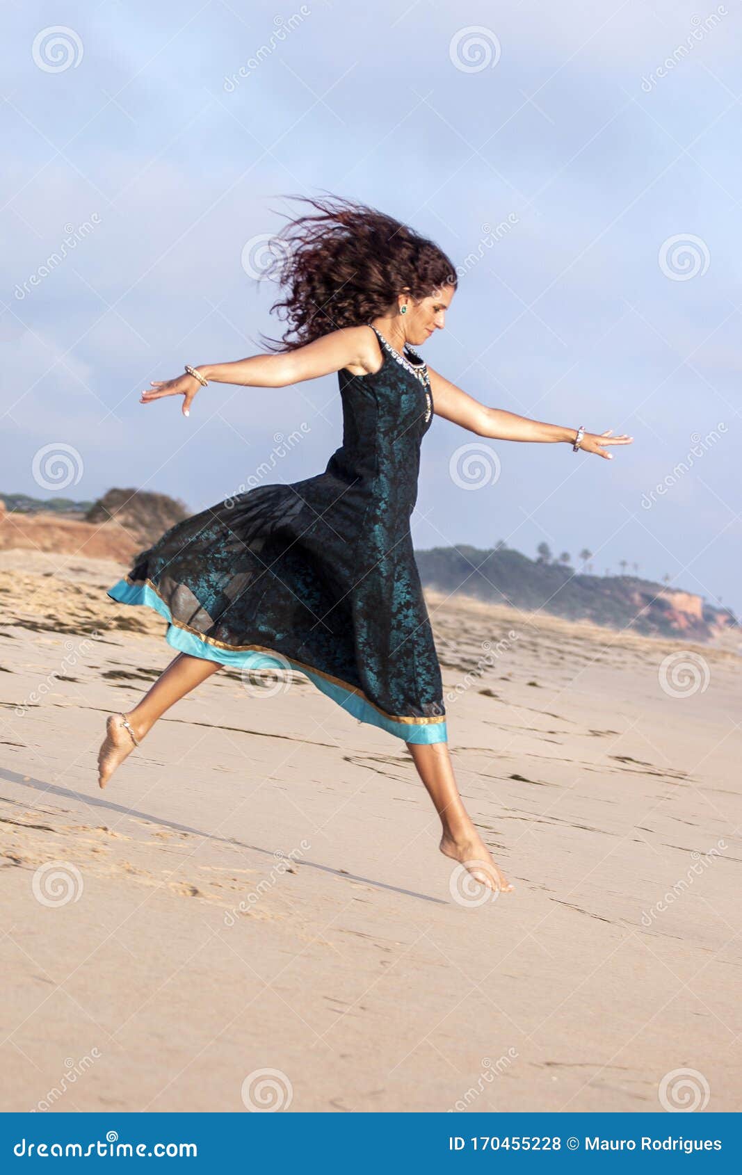 Dancer on the beach stock photo. Image of cultural, beautiful - 170455228