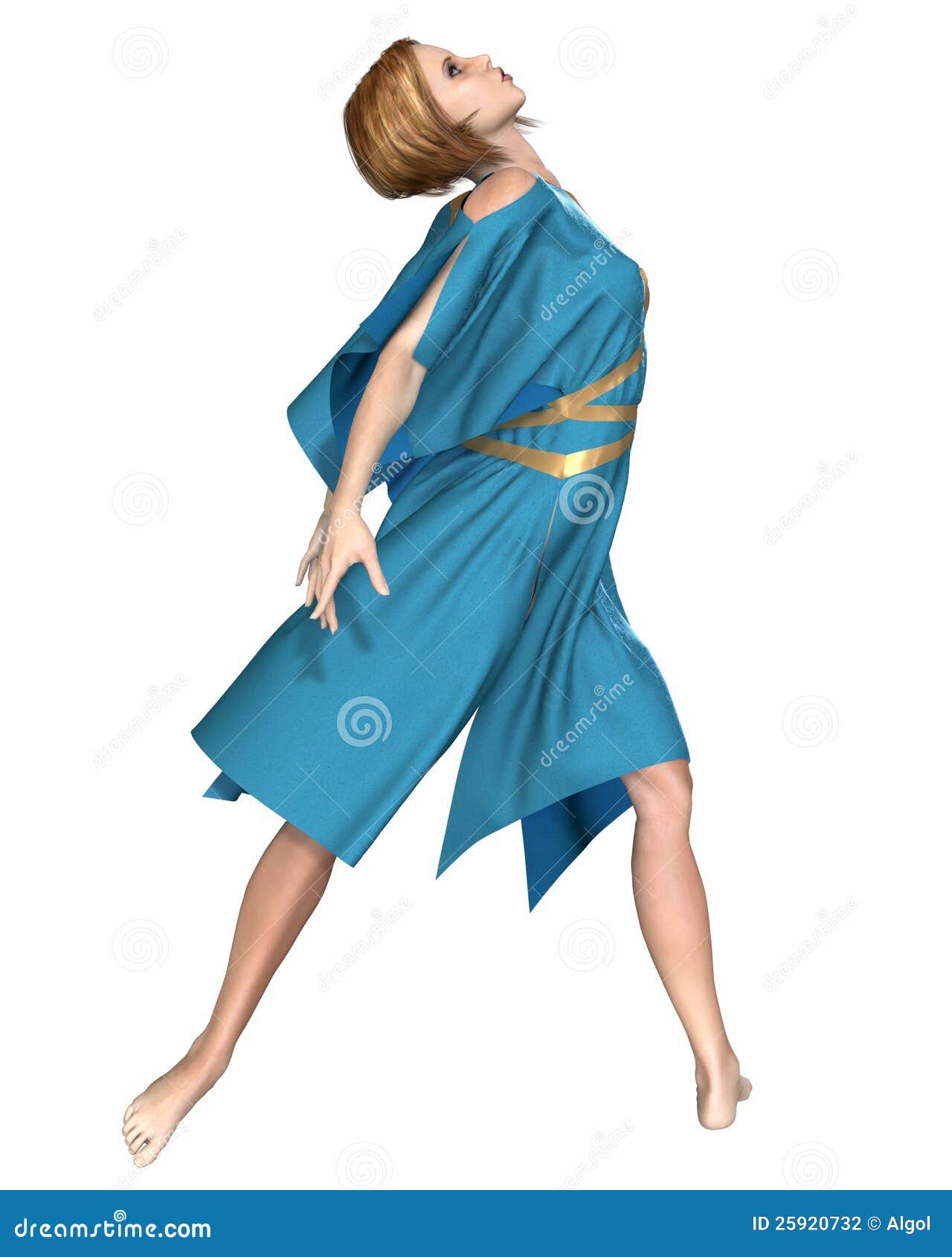 Dancer in Blue stock illustration. Illustration of blue - 25920732
