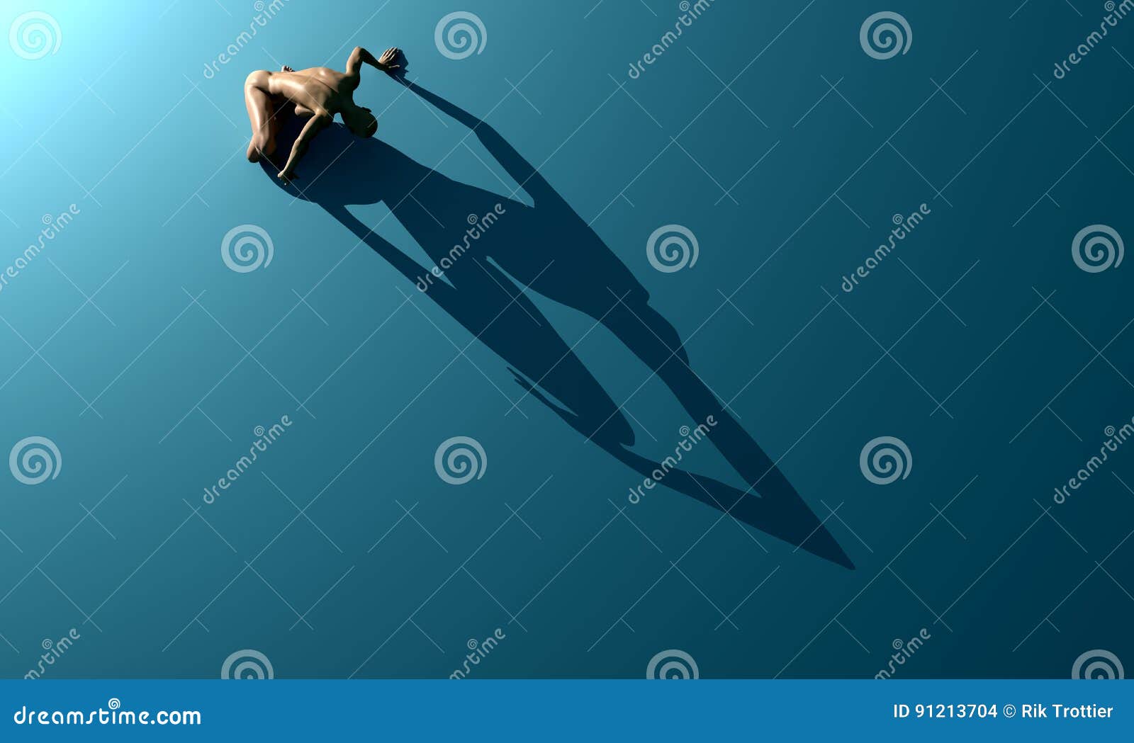 Dancer on blue background stock illustration. Illustration of womans ...