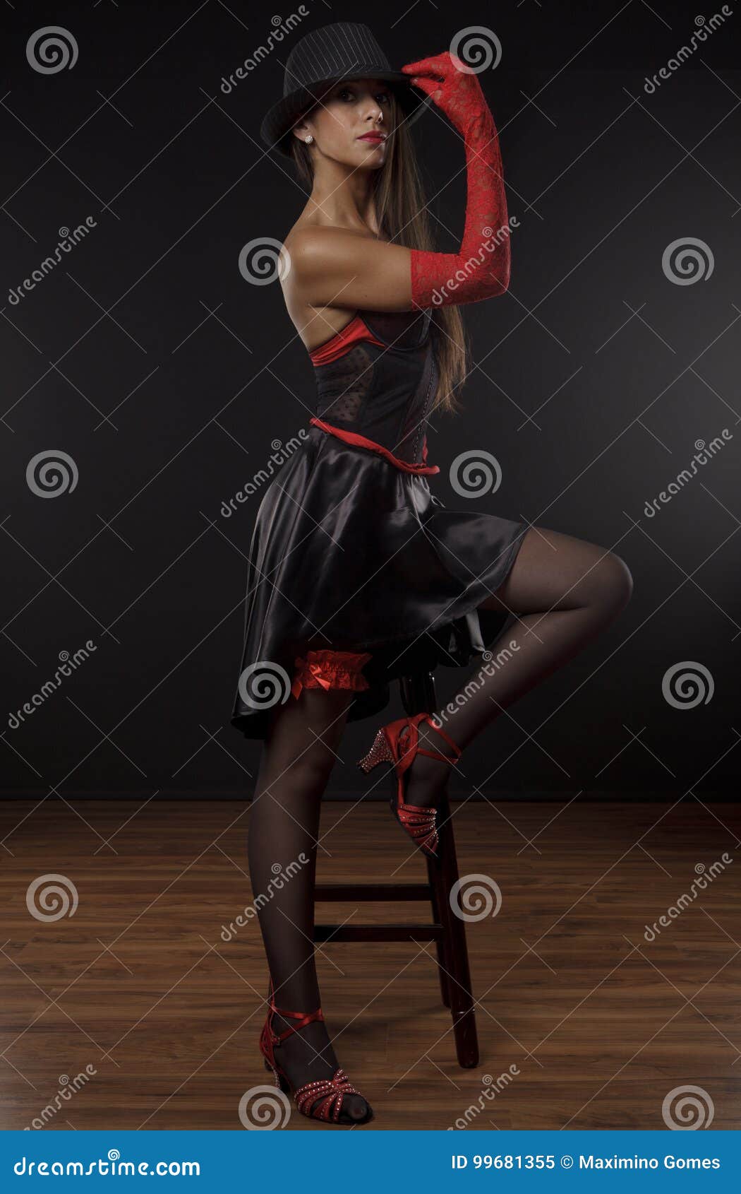 Dancer of Cabaret in Studio Stock Image - Image of fashion, dancer ...