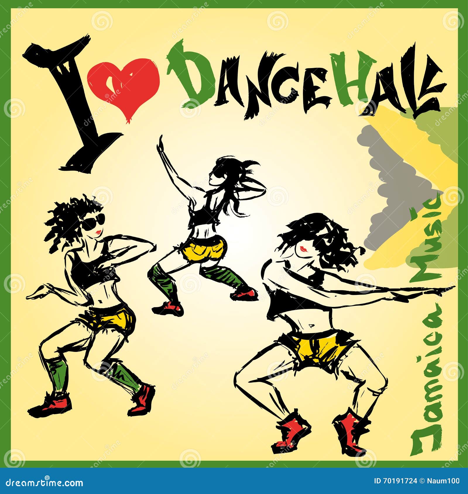 Dancer Dancehall Style, Hand Drawing Stock Vector - Illustration of ...