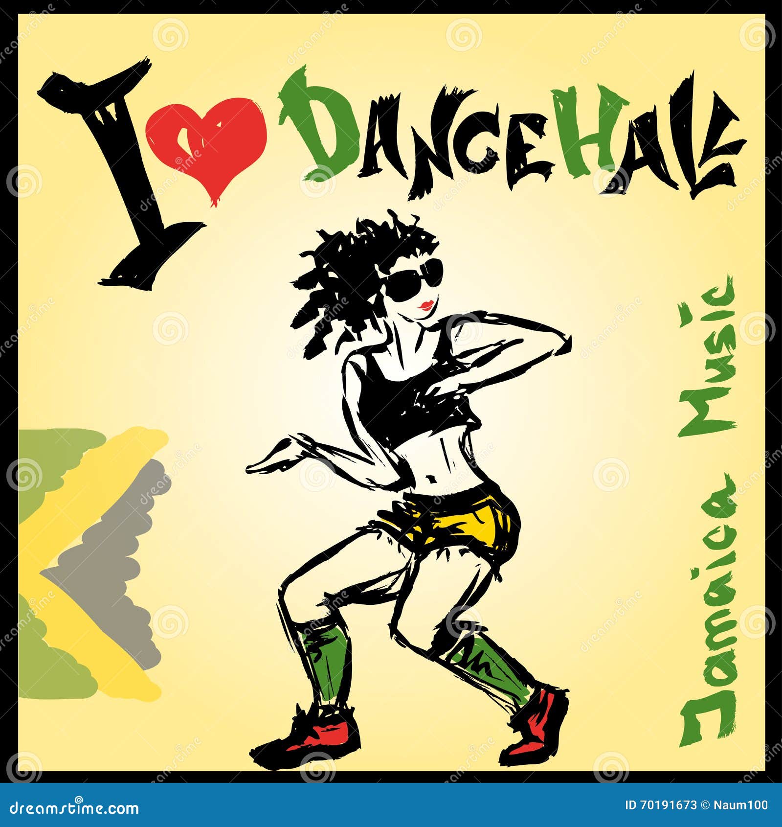 Dancer Dancehall Style, Hand Drawing Stock Vector - Illustration of ...