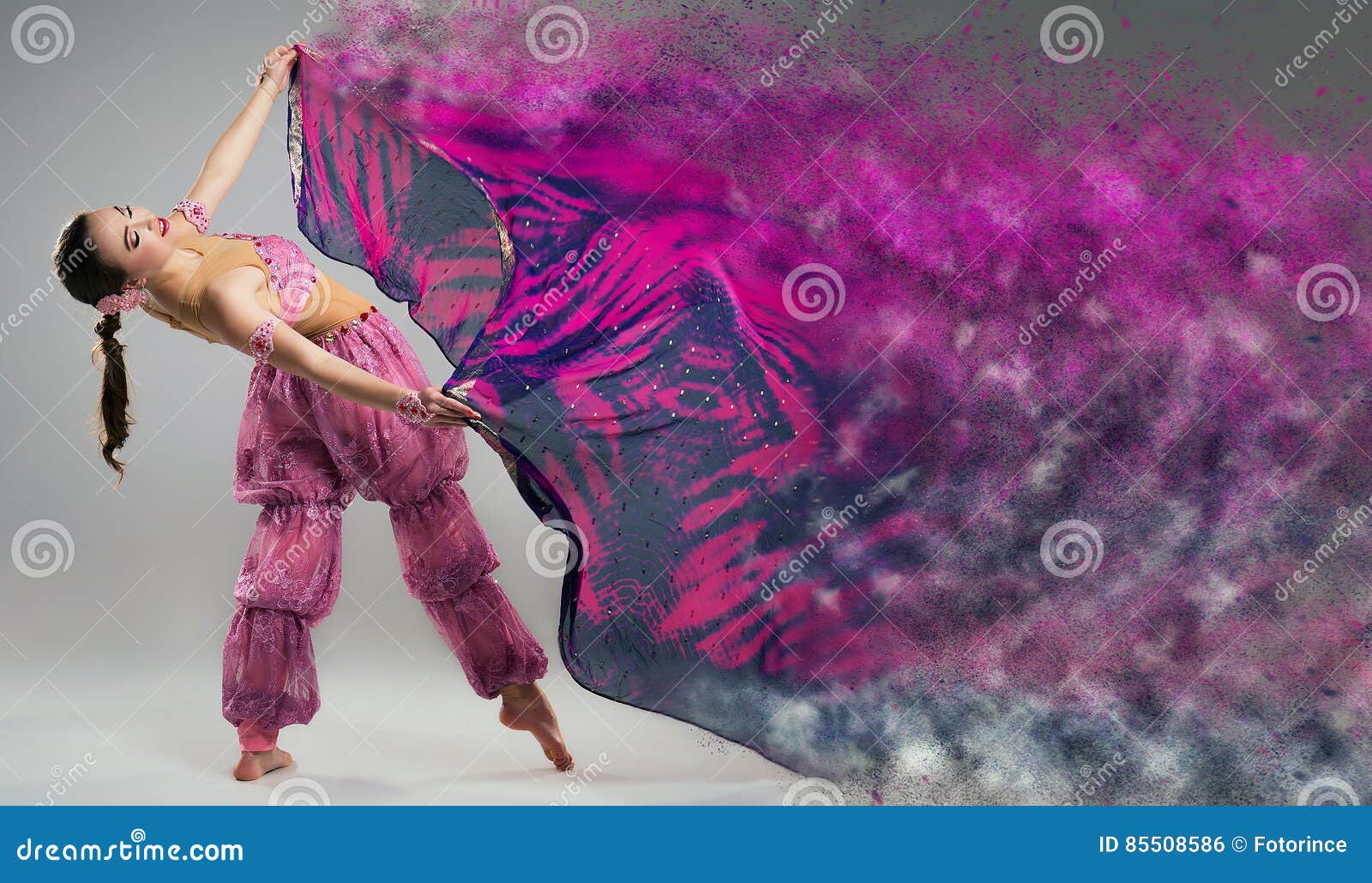 Dancer with Disintegrating Scarf. Stock Photo - Image of human, attire ...