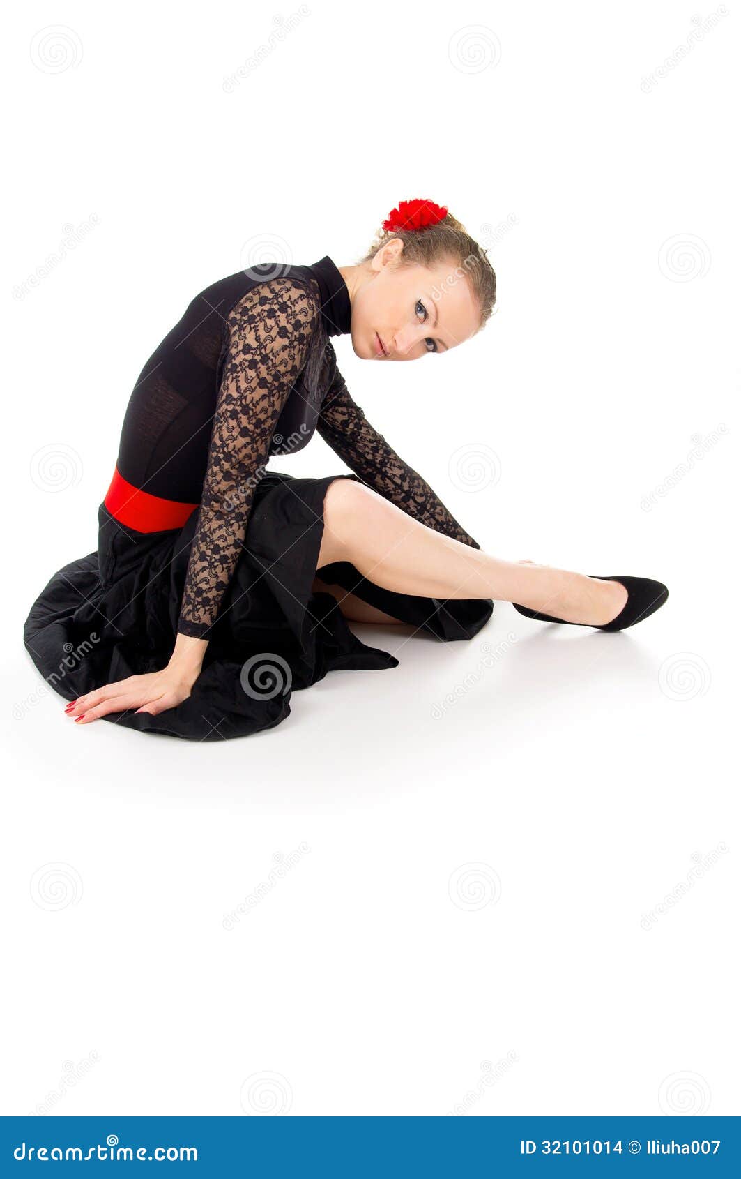 Dancer in dress sitting stock photo. Image of dress, dancing - 32101014