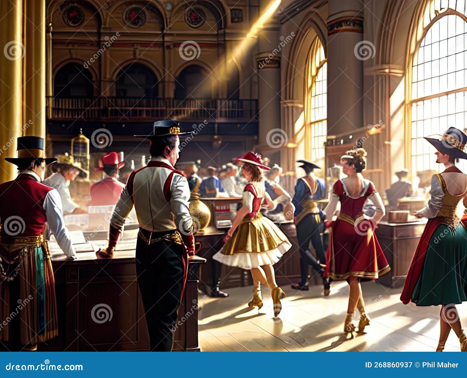 Dancer. Fictional Workplace. Generative AI. Stock Illustration ...