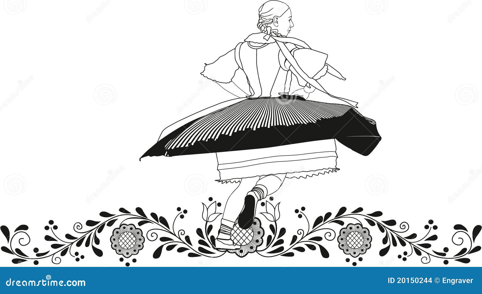 Dancer Folklore Vector Illustration | CartoonDealer.com #20150244
