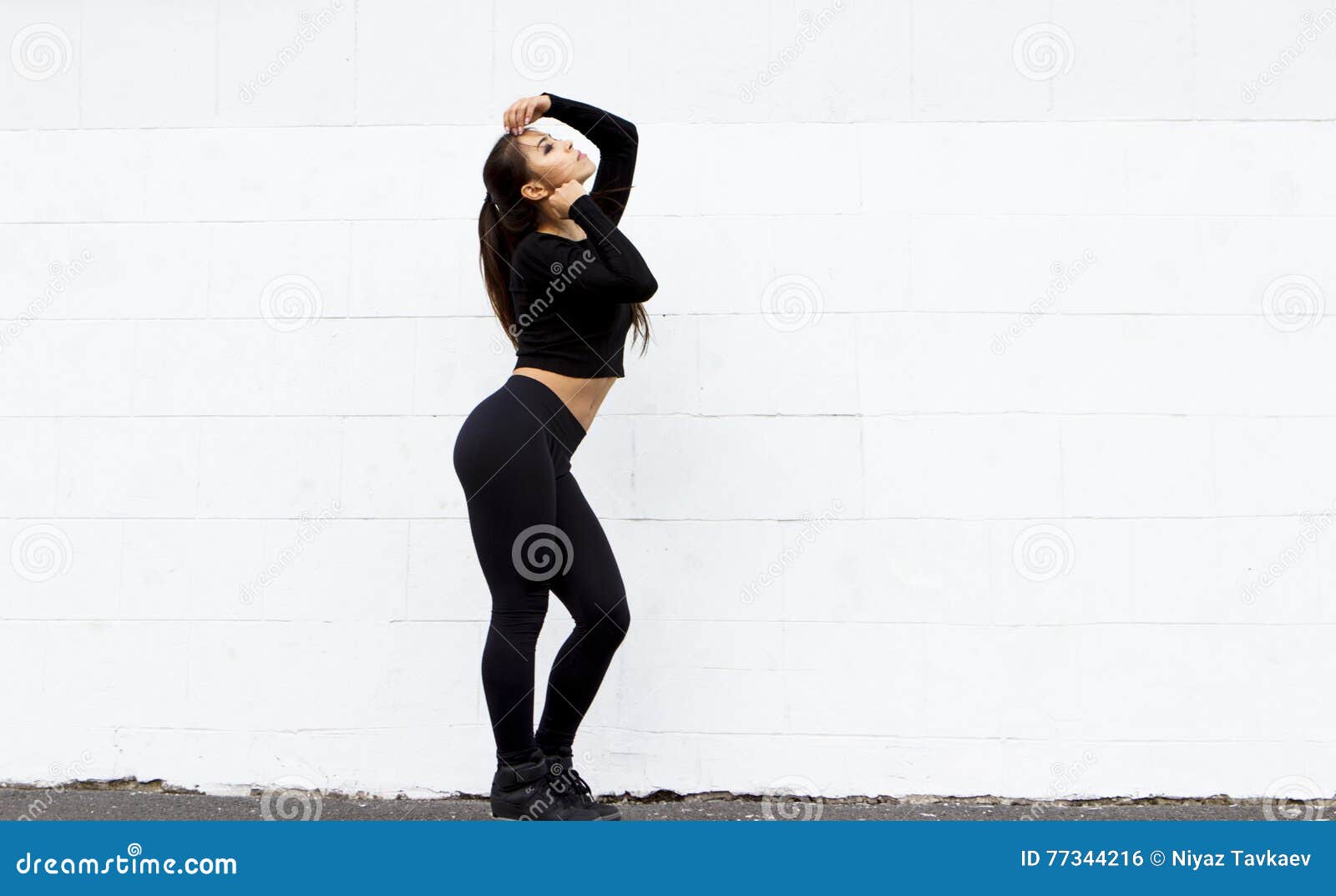 Dancer Girl Dancing on White Background Stock Photo - Image of ...