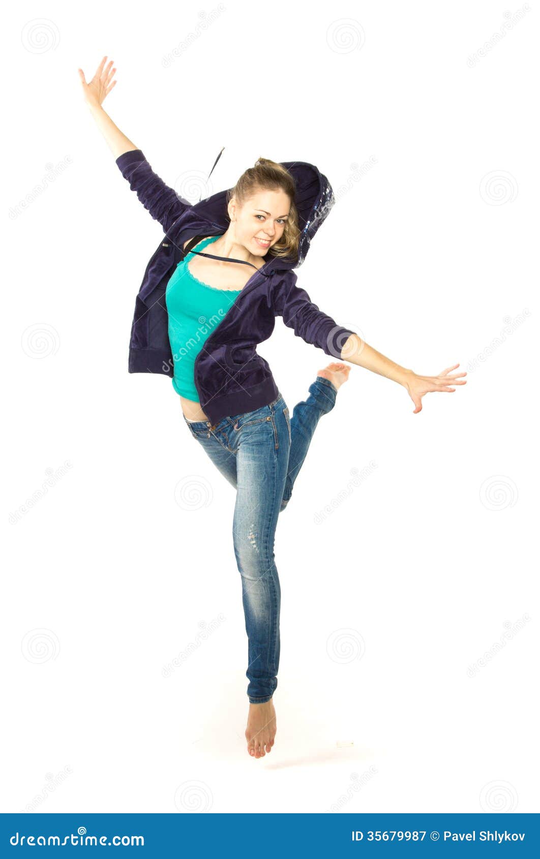 Dancer girl stock image. Image of moving, fitness, active - 35679987