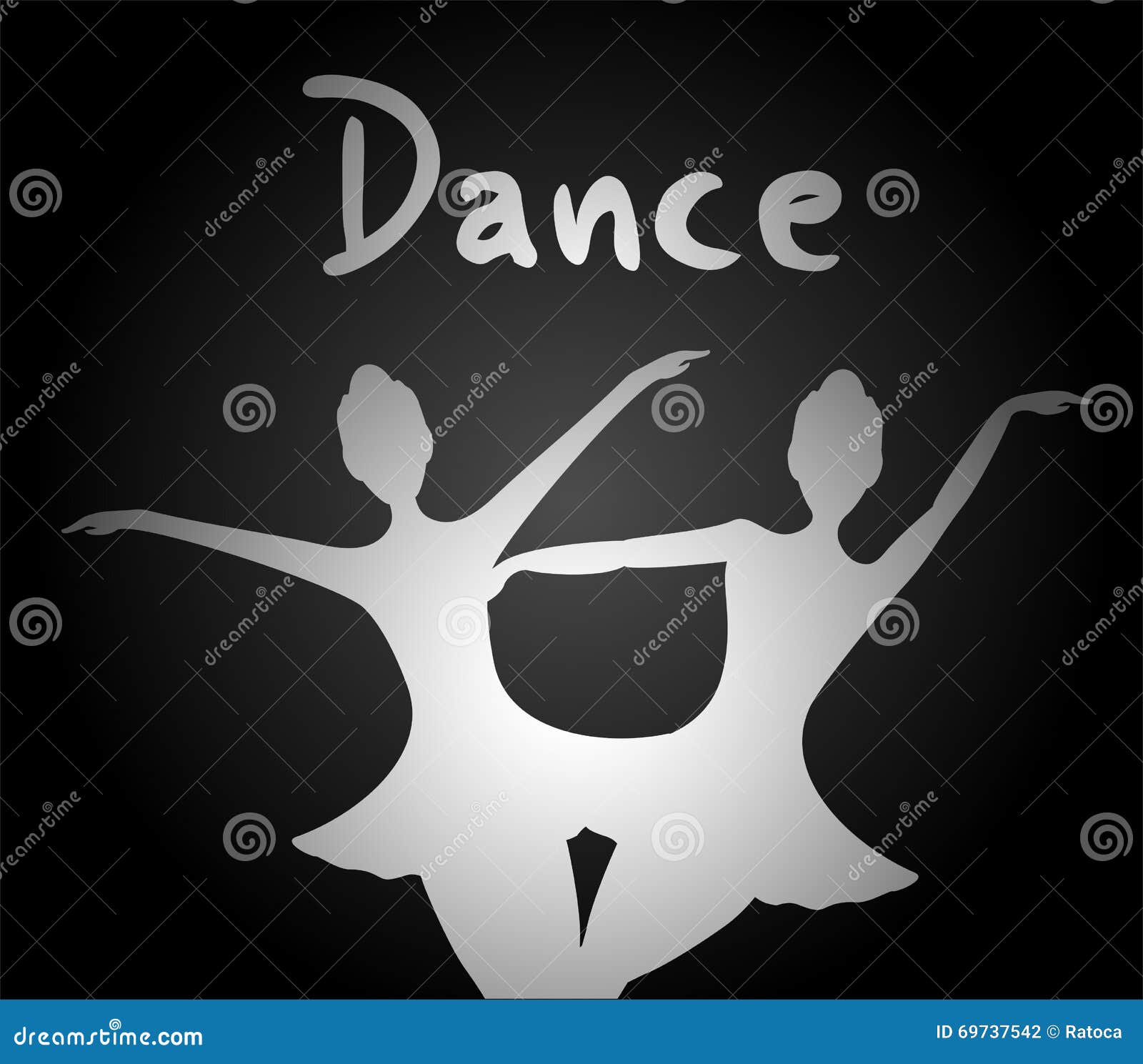 Dancer girl symbol stock vector. Illustration of girl - 69737542