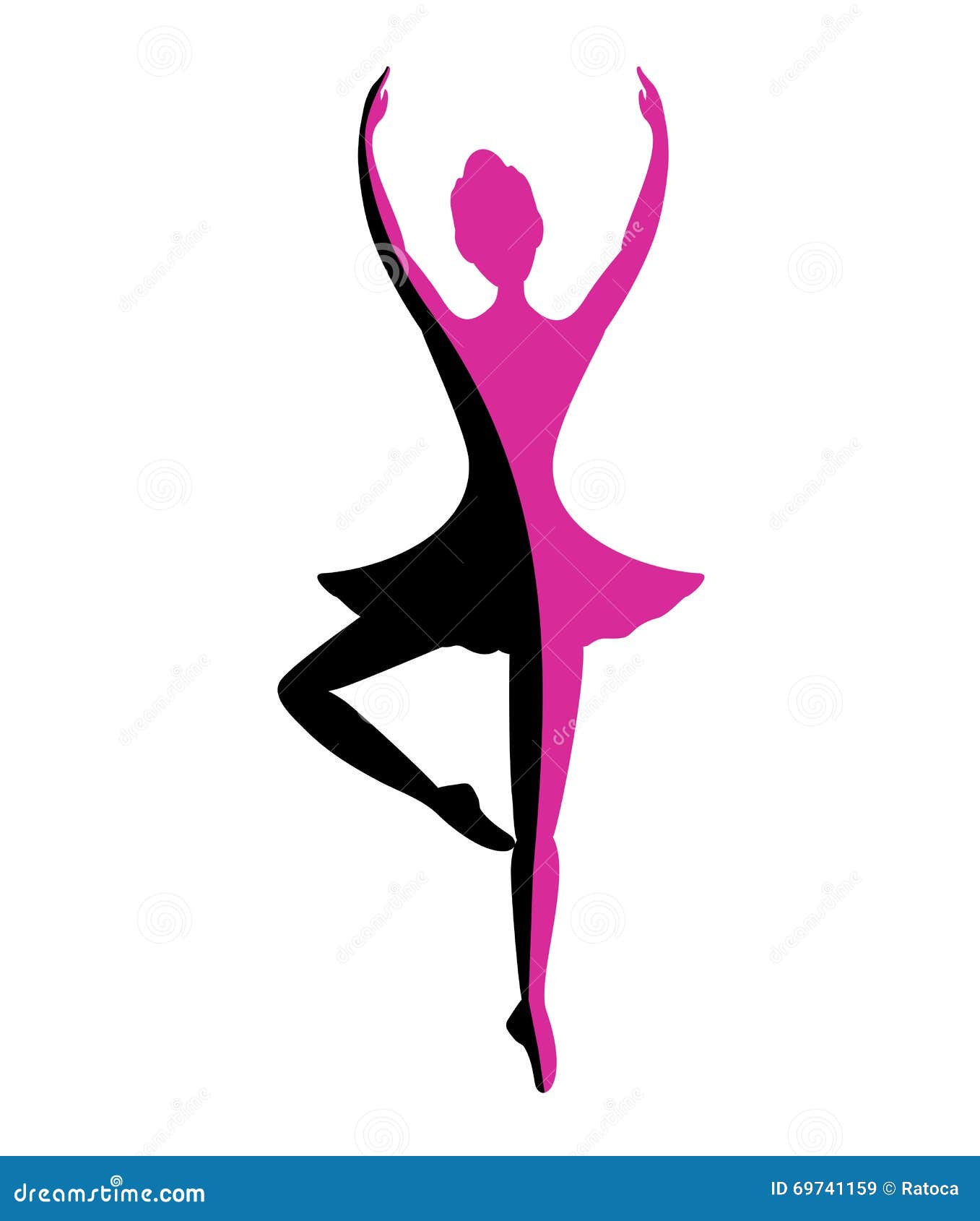 Dancer girl symbol stock vector. Illustration of tutu - 69741159