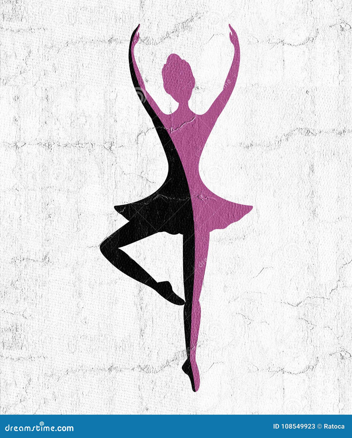 Dancer girl symbol stock illustration. Illustration of design - 108549923