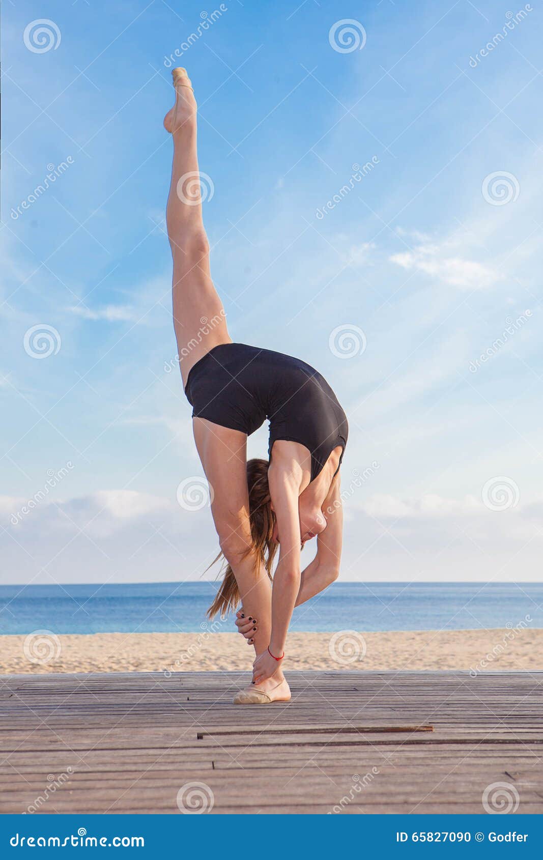 Dancer or Gymnast Doing Balance Stock Photo - Image of childhood ...