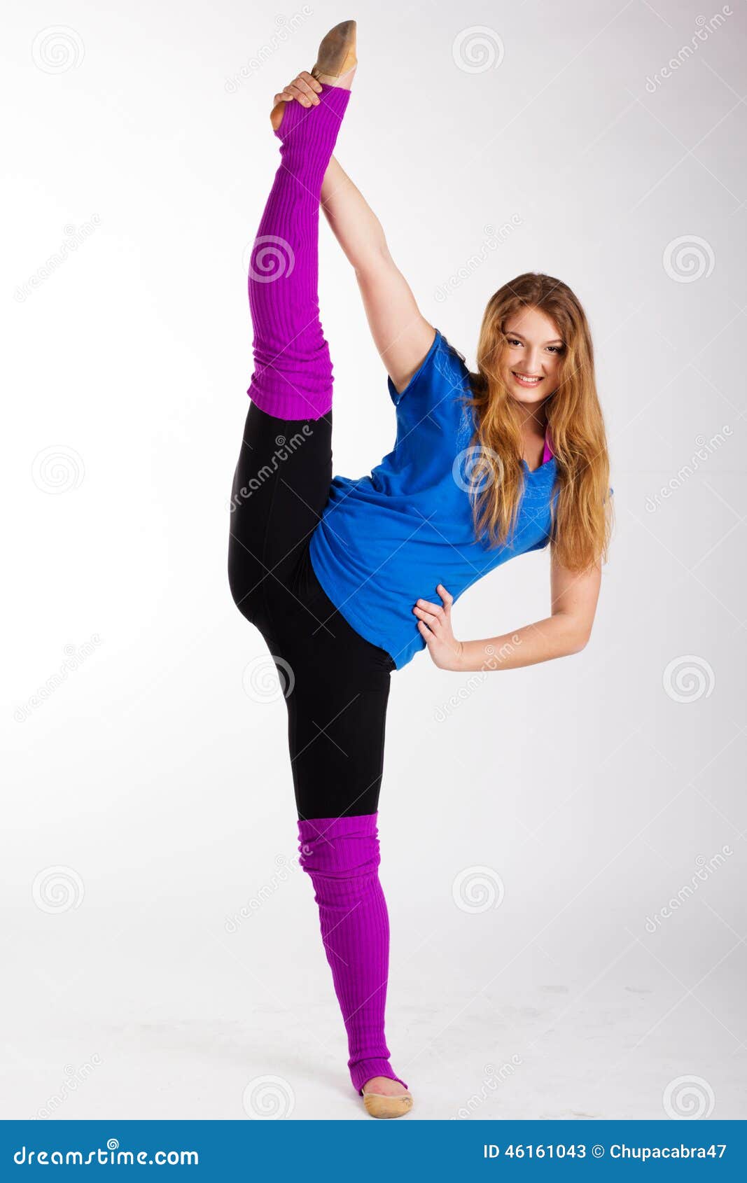 Dancer Gymnastic Girl with Good Stretching Stock Image - Image of grace ...