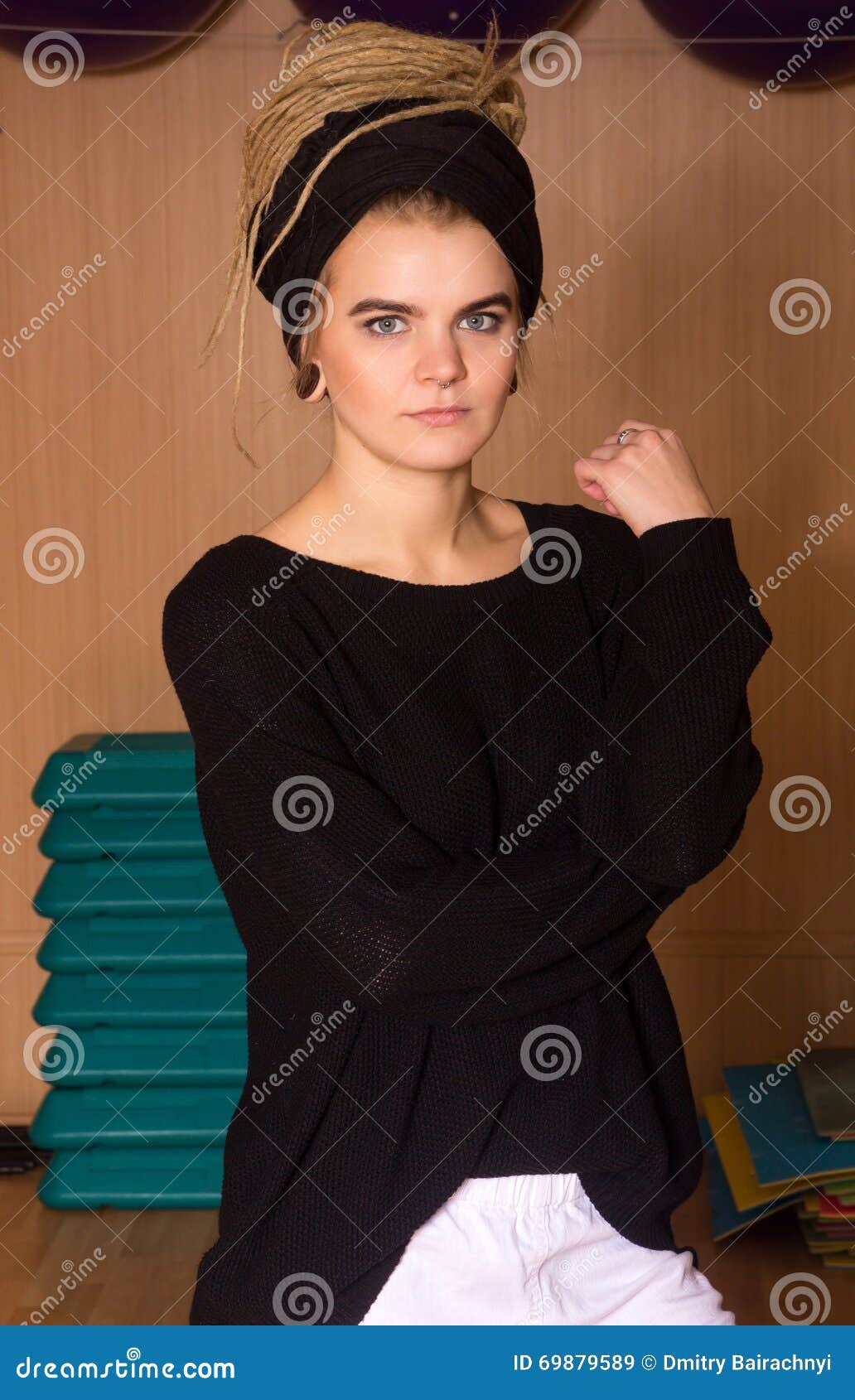 The dancer is in image stock image. Image of beautiful - 69879589