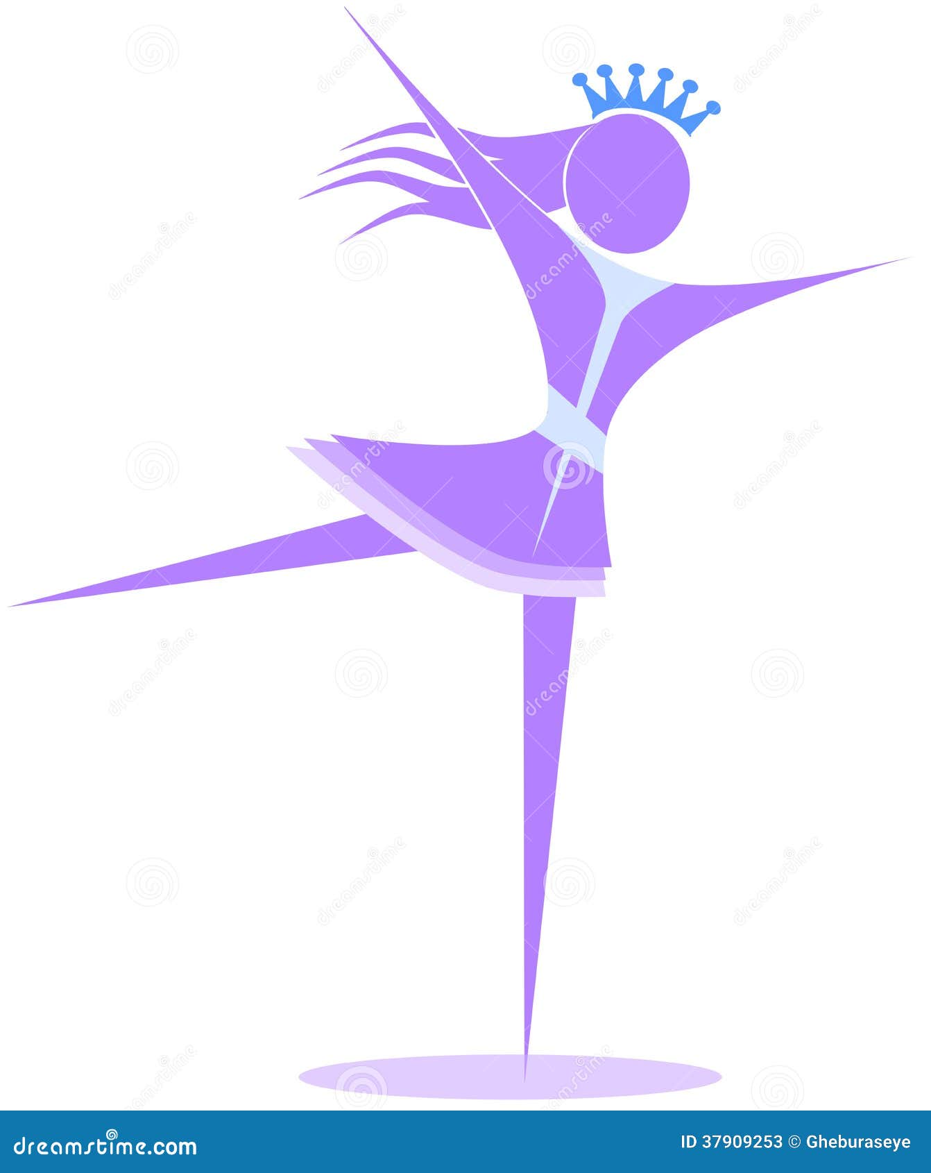 Stylized Dancer isolated stock vector. Illustration of moving - 37909253