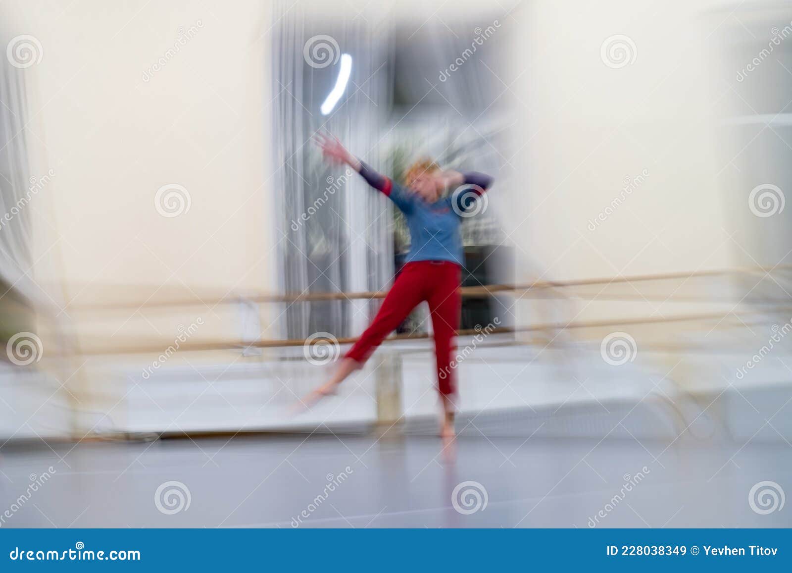 Dancer Improvise in Contact Dance Expressive Authentic Movement Stock ...