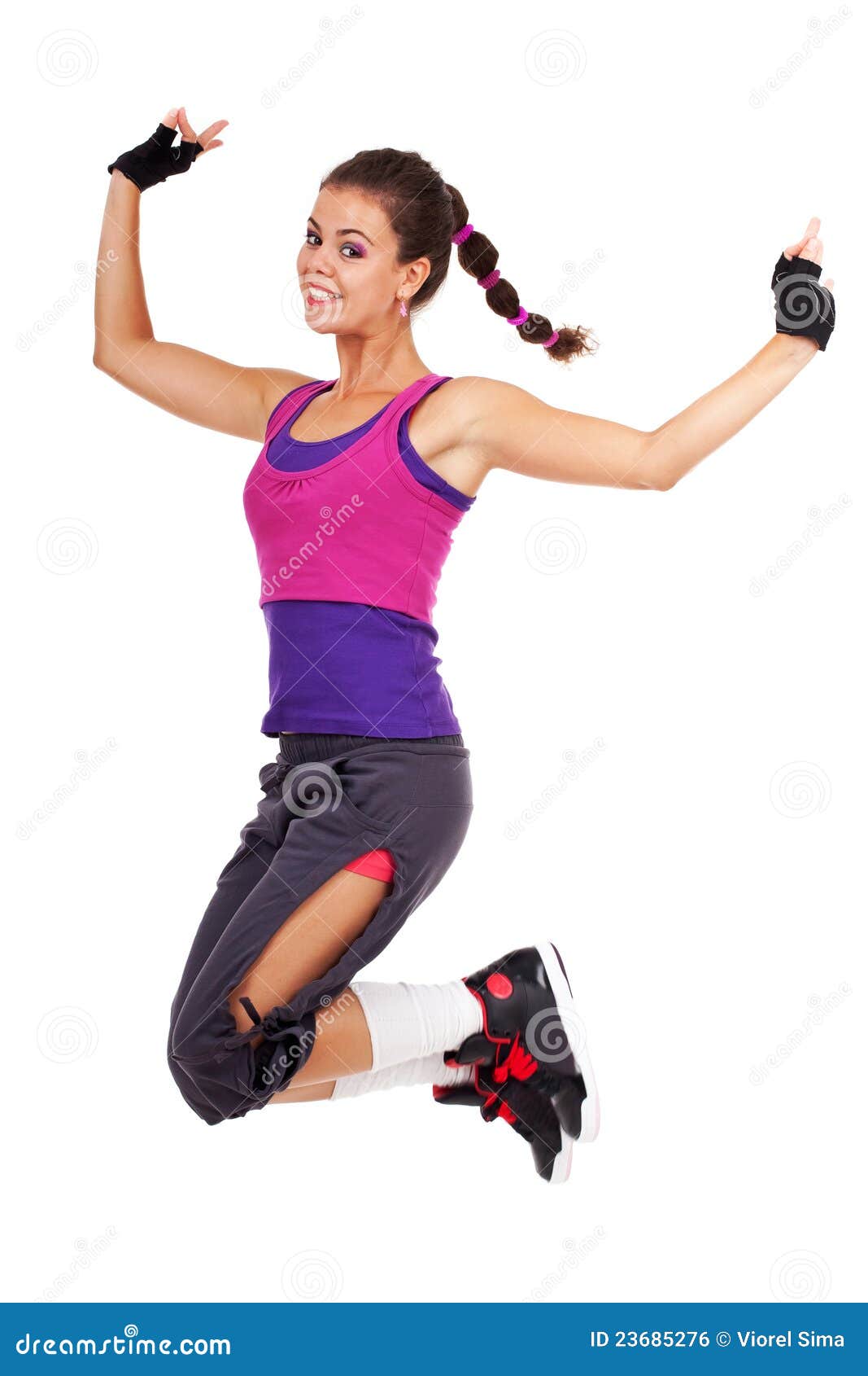 Dancer jumping stock photo. Image of cheerful, acrobat - 23685276