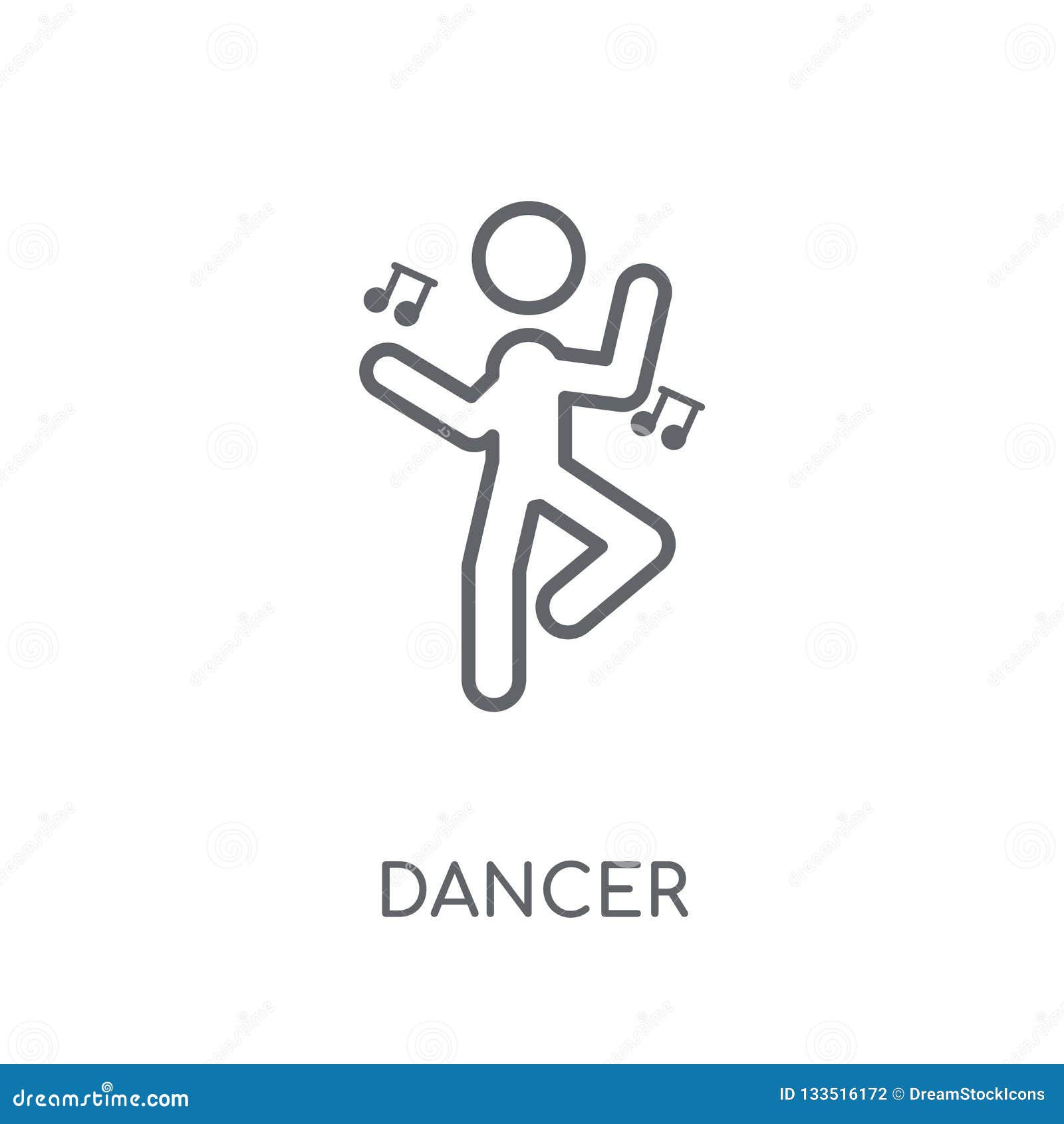 Dancer Linear Icon. Modern Outline Dancer Logo Concept on White Stock ...